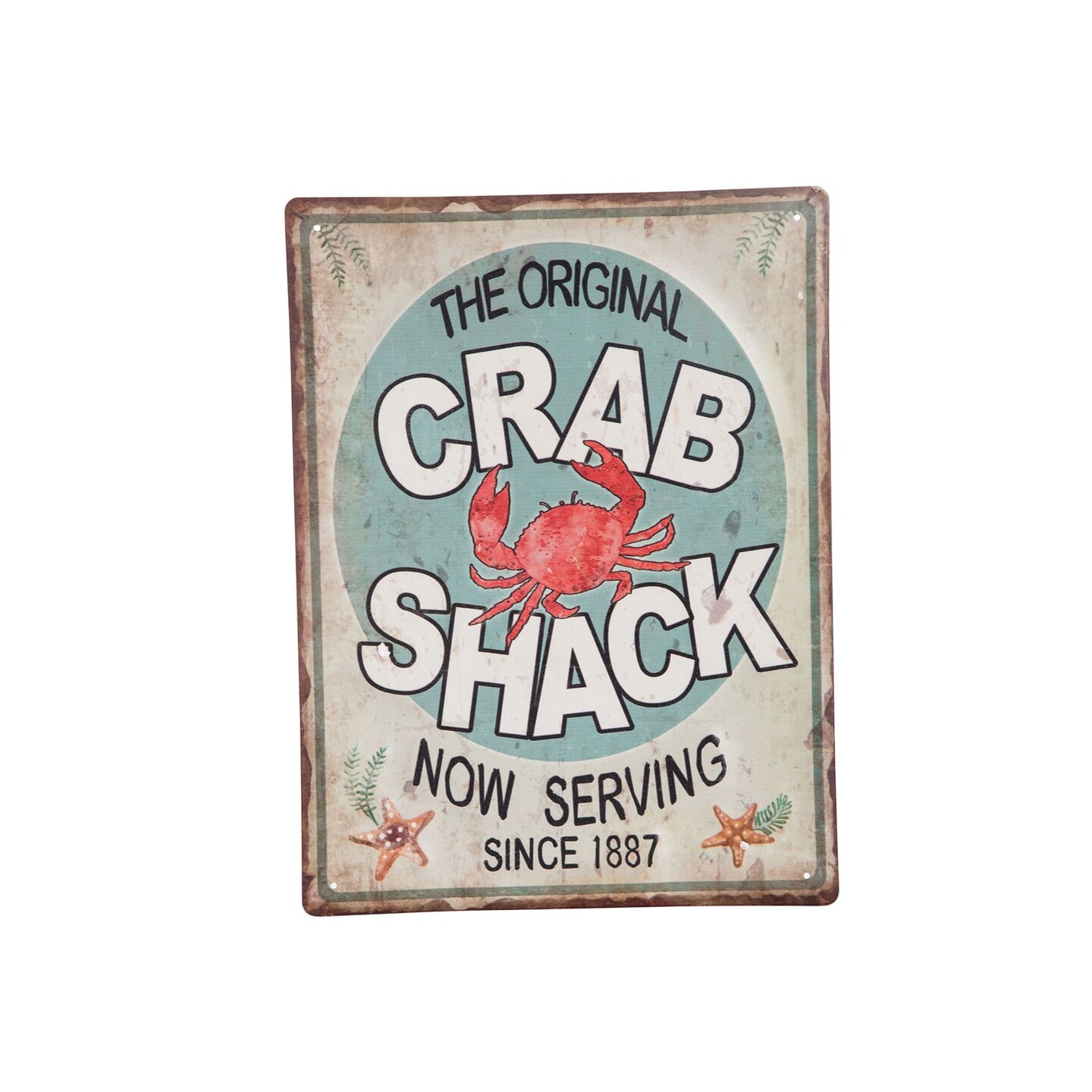 Original Crab Shack Iron Sign Wall Home Decor Coastal Nautical Beach ...