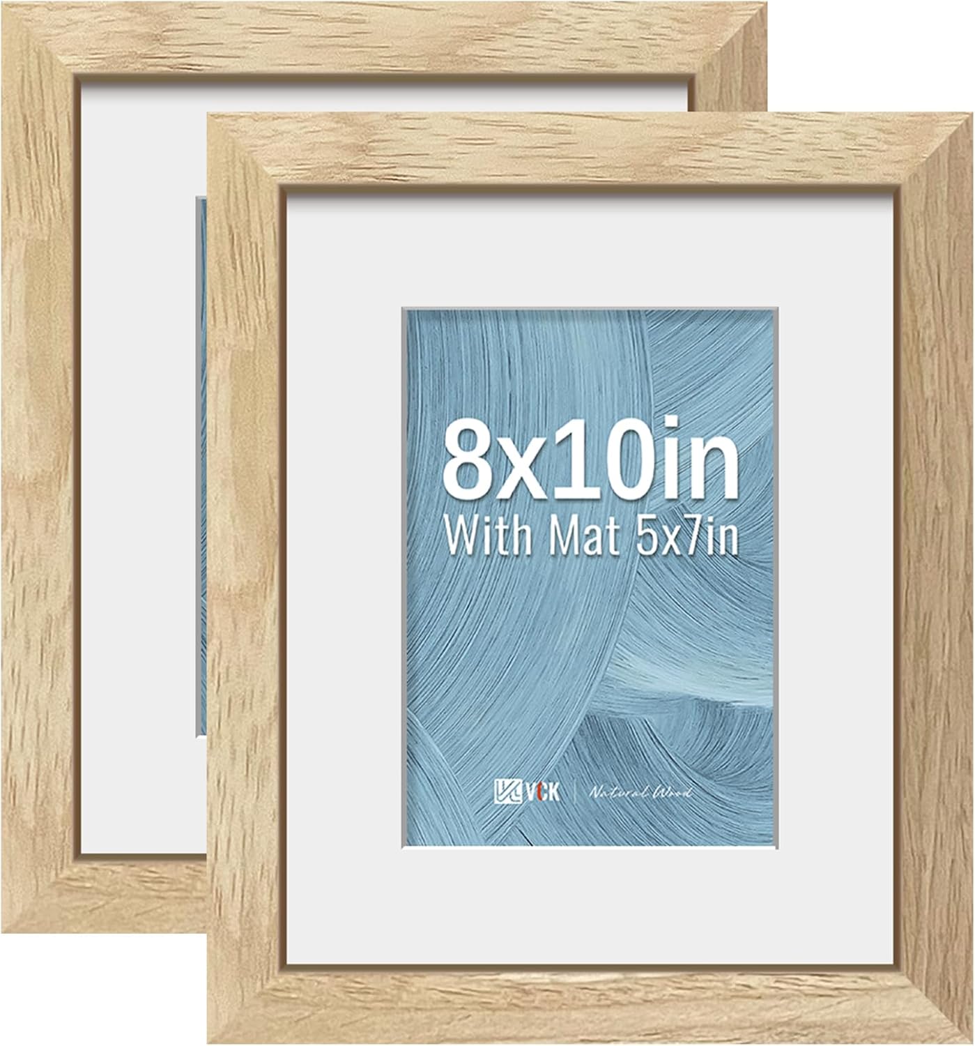 Picture Frame 2 Pack - Natural Wood Grain, High-End Wood Poster Frames ...