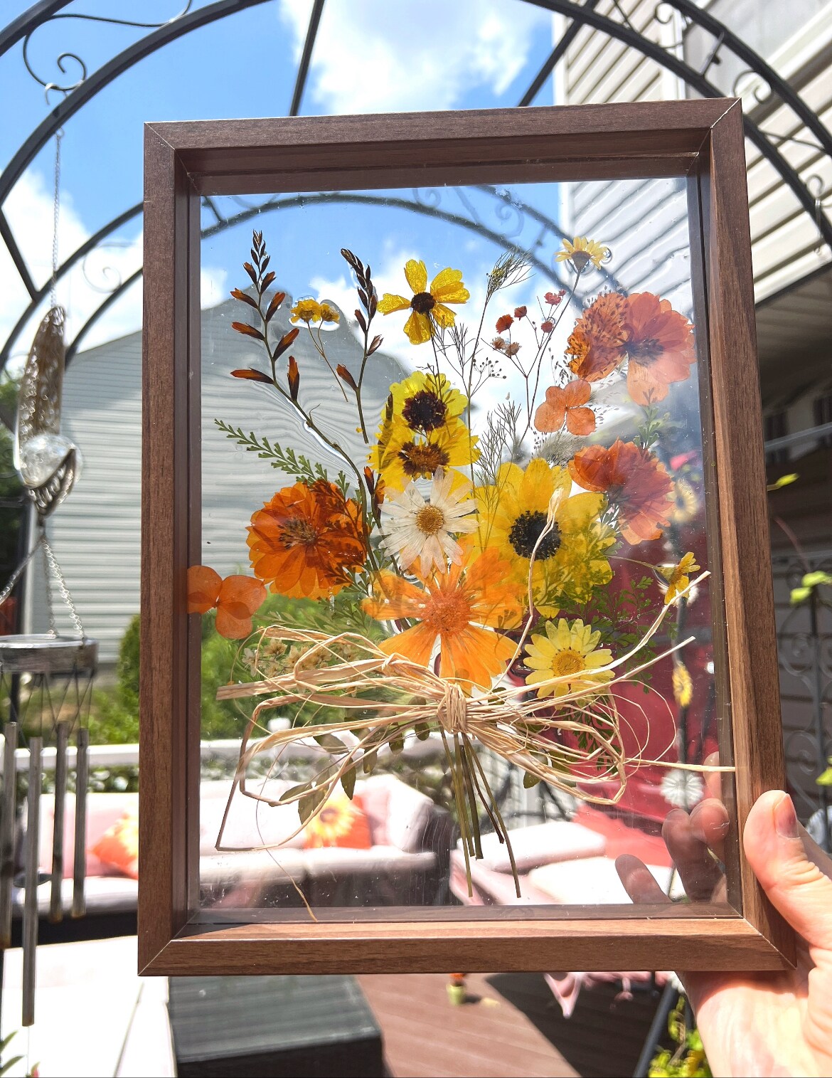 Pressed Flower Frame, Pressed flower Art, Pressed flower Gift for ...
