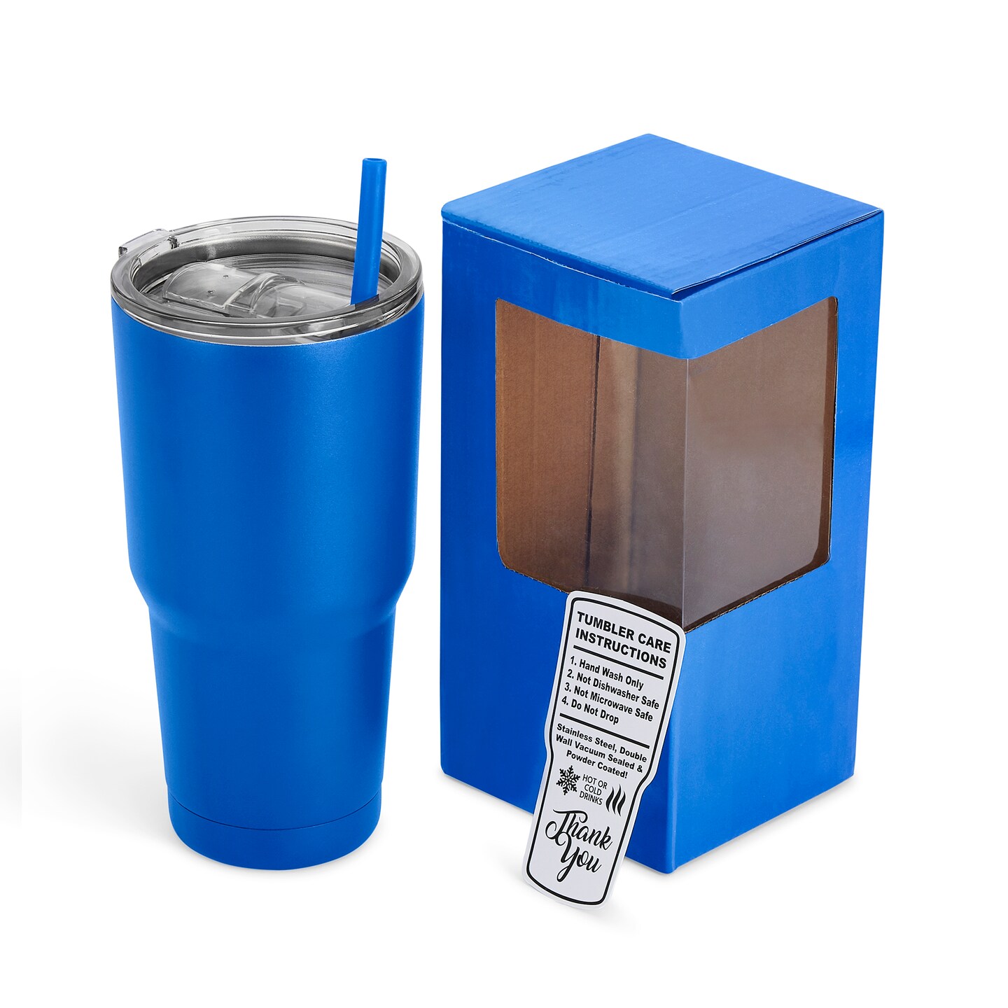 makerflo 30 oz Powder Coated Tumbler with Lid and Straw | Craft-Ready ...