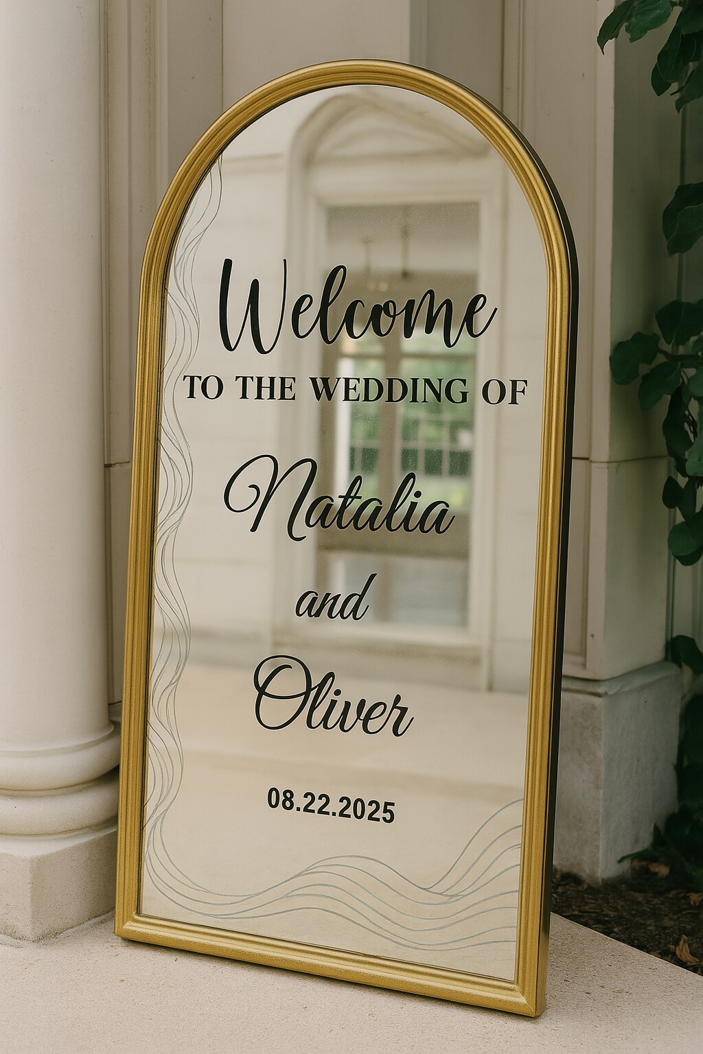 Custom Wedding Welcome Decal, Personalized Vinyl Sticker for Mirrors or ...