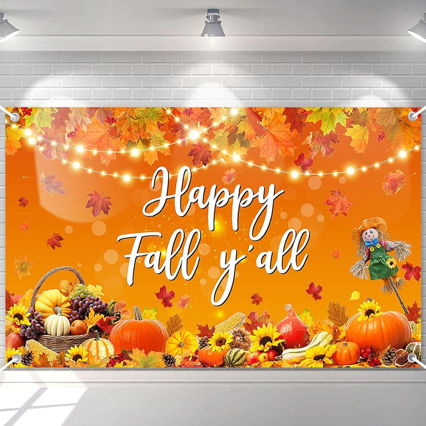 Happy Fall Y'all Backdrop Banner Autumn Harvest | Michaels