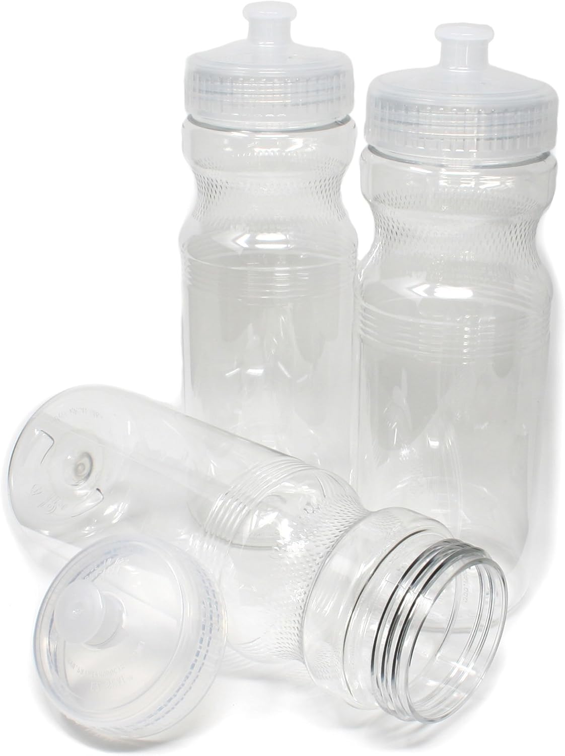 3 Pack 24 Ounce Water Bottles (Clear / White) | Michaels