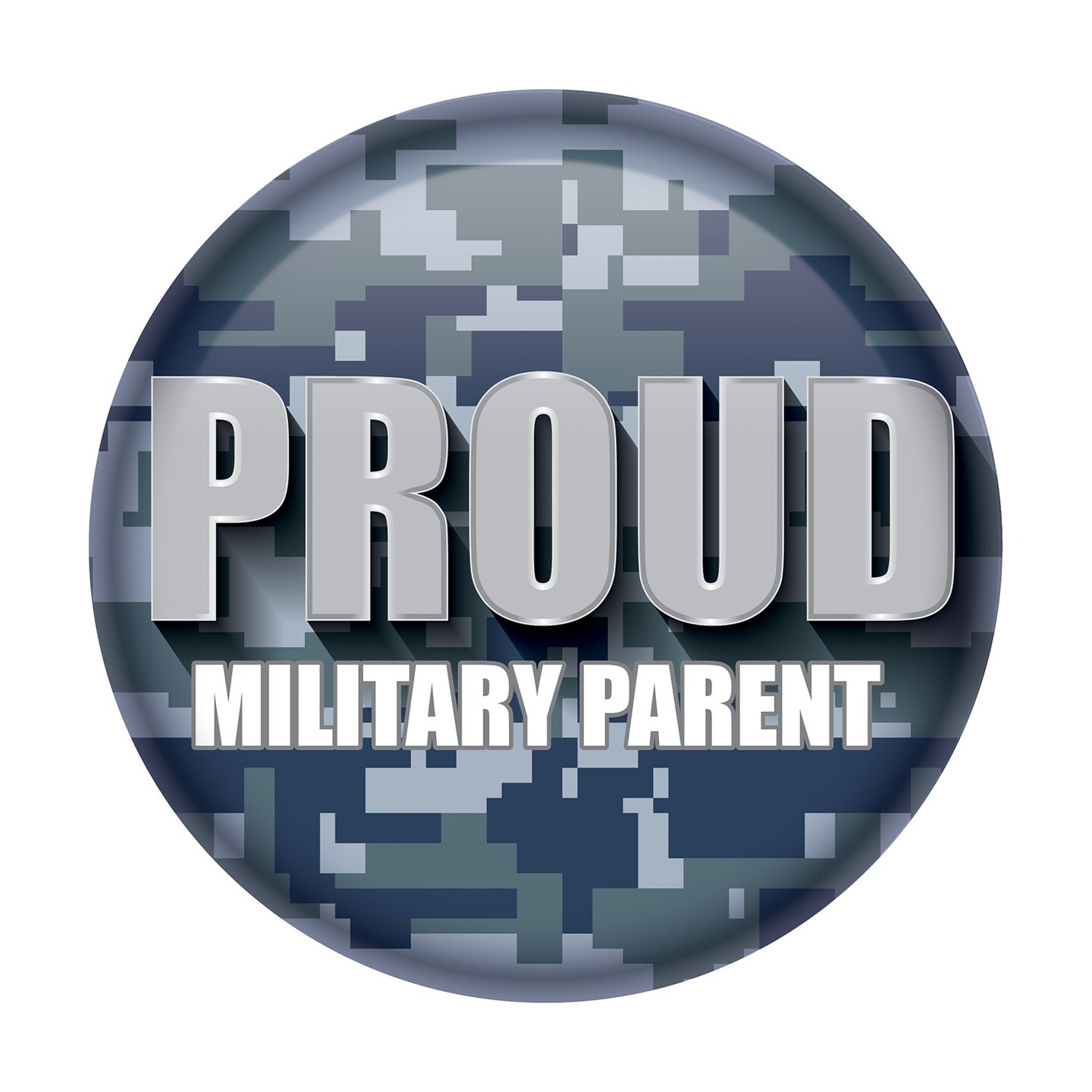 Beistle 2in. Proud Military Parent Button Blue Military - 6 Pack | Michaels
