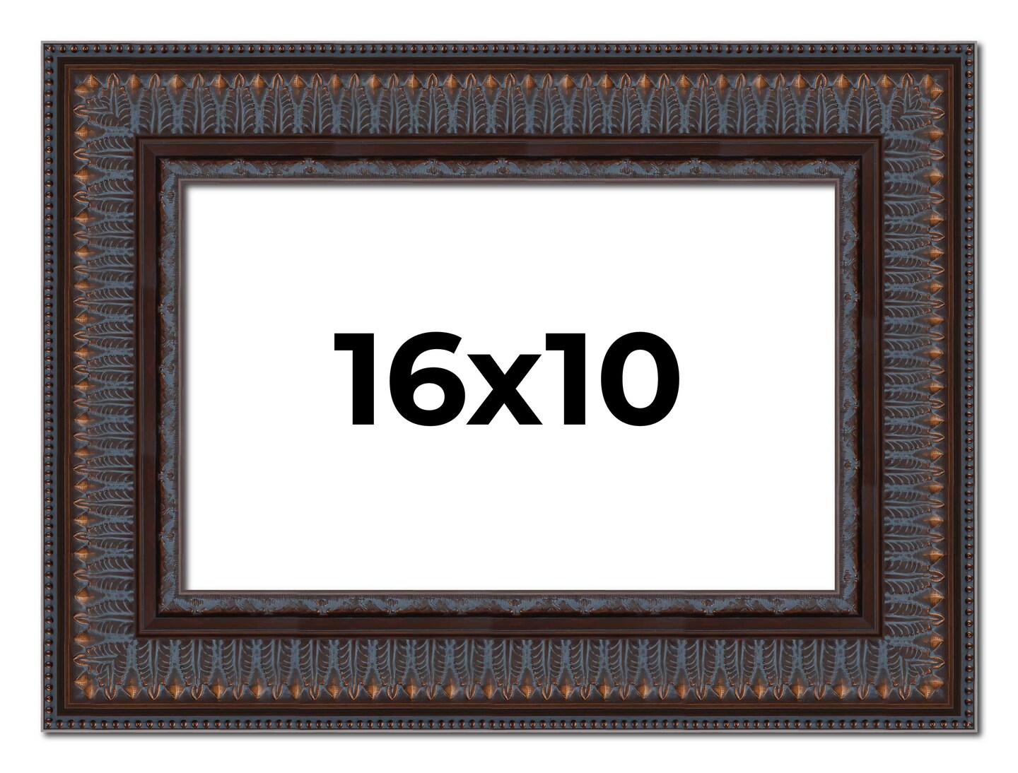 10x16 3.5" Wide Ornate Picture Frame with UV-Resistant Acrylic & Acid ...