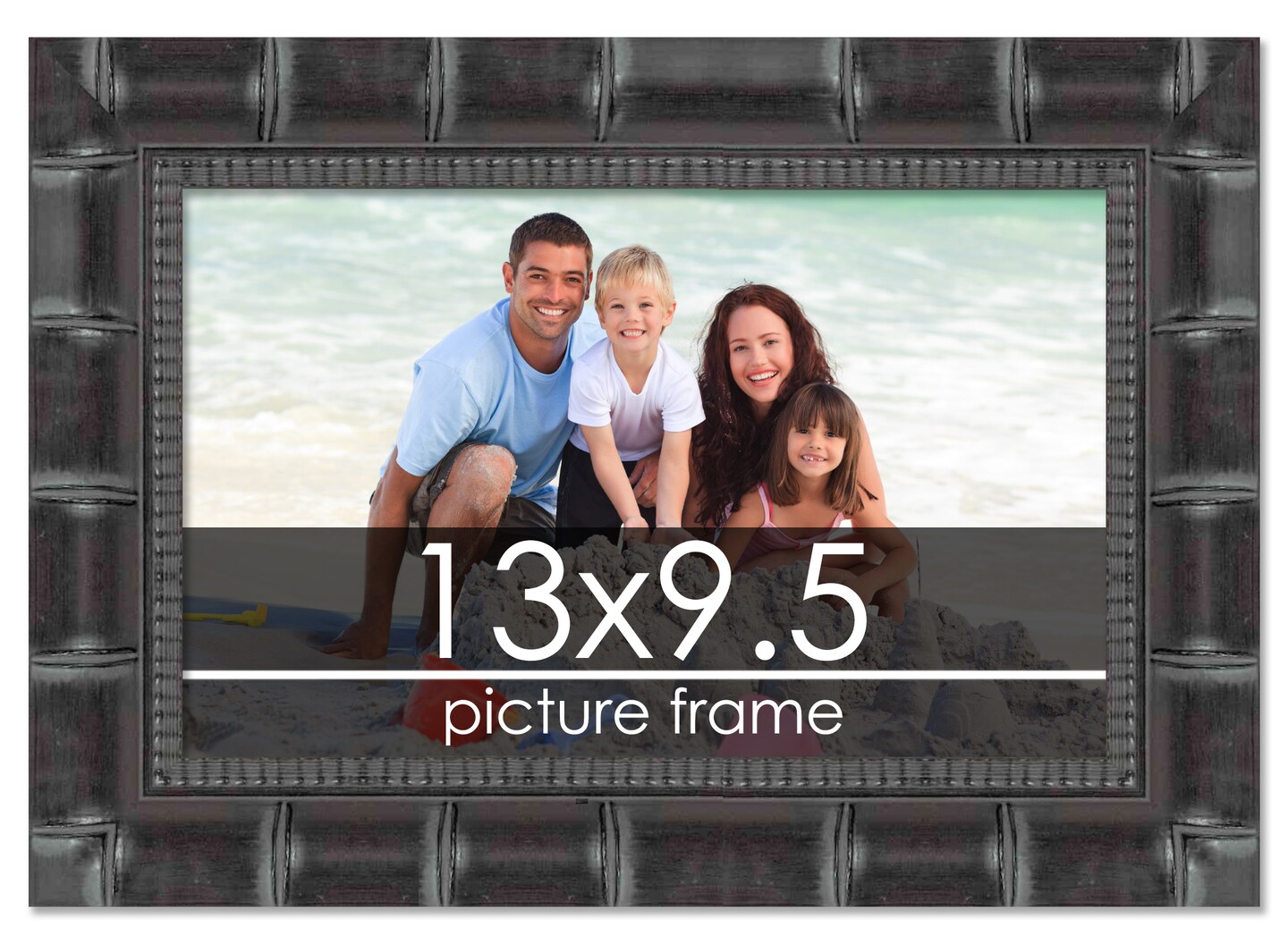 13x9.5 Wide Bamboo Picture Frame with UV-Resistant Acrylic & Acid Free ...