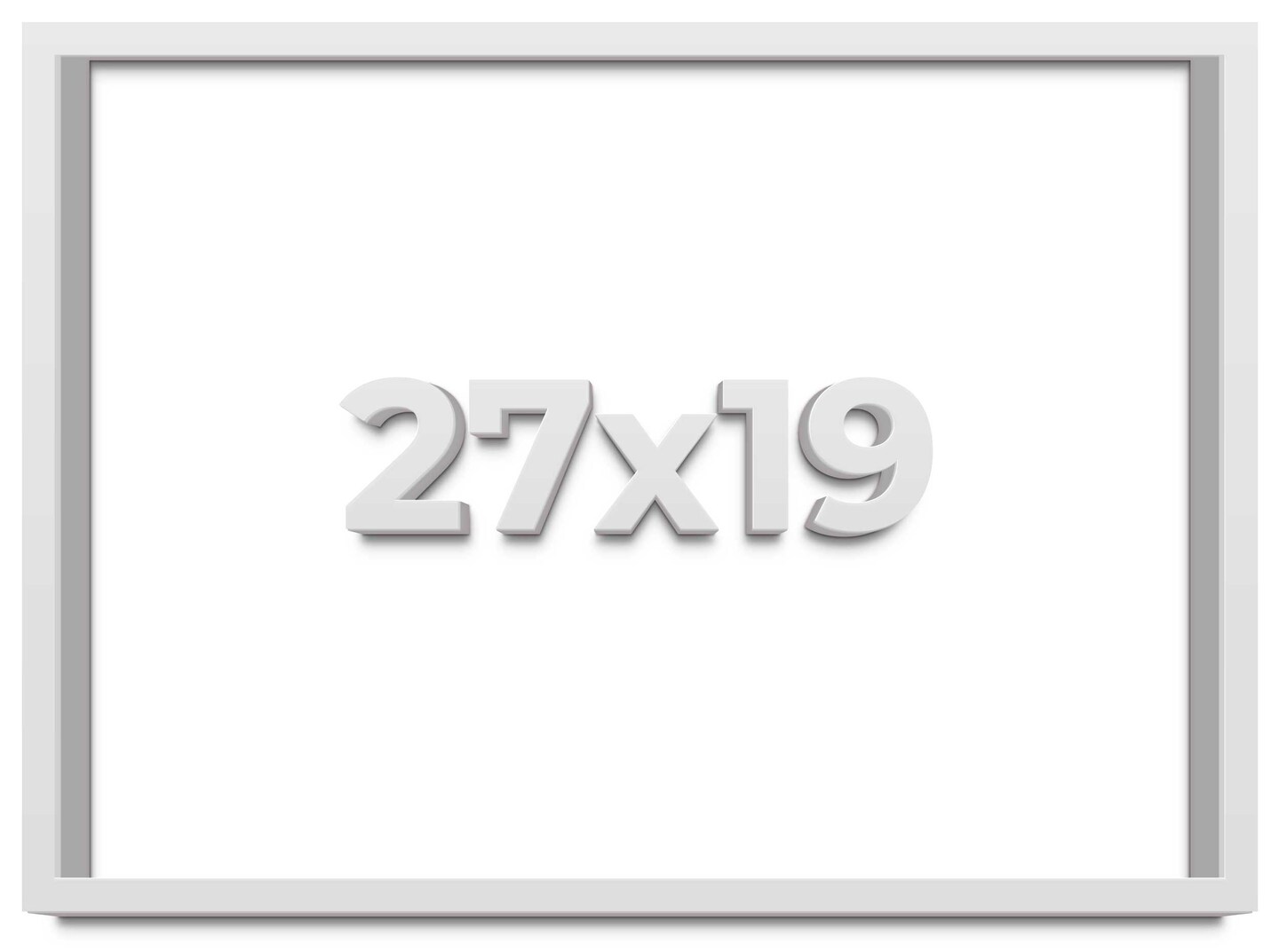 Shadow Box 1.75" Deep White Picture Frame - UV Acrylic, Backing Board ...
