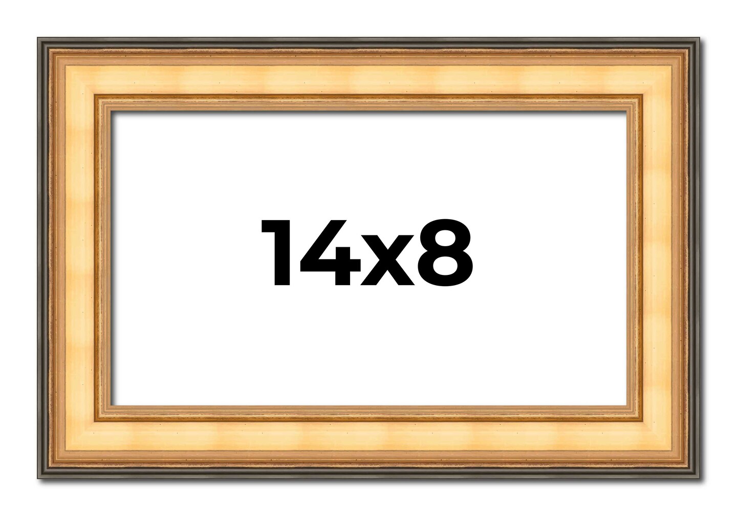 8x14 Traditional Picture Frame with UV Resistant Acrylic Acid Free Backing Available in 3 Finishes Black Brown Gold