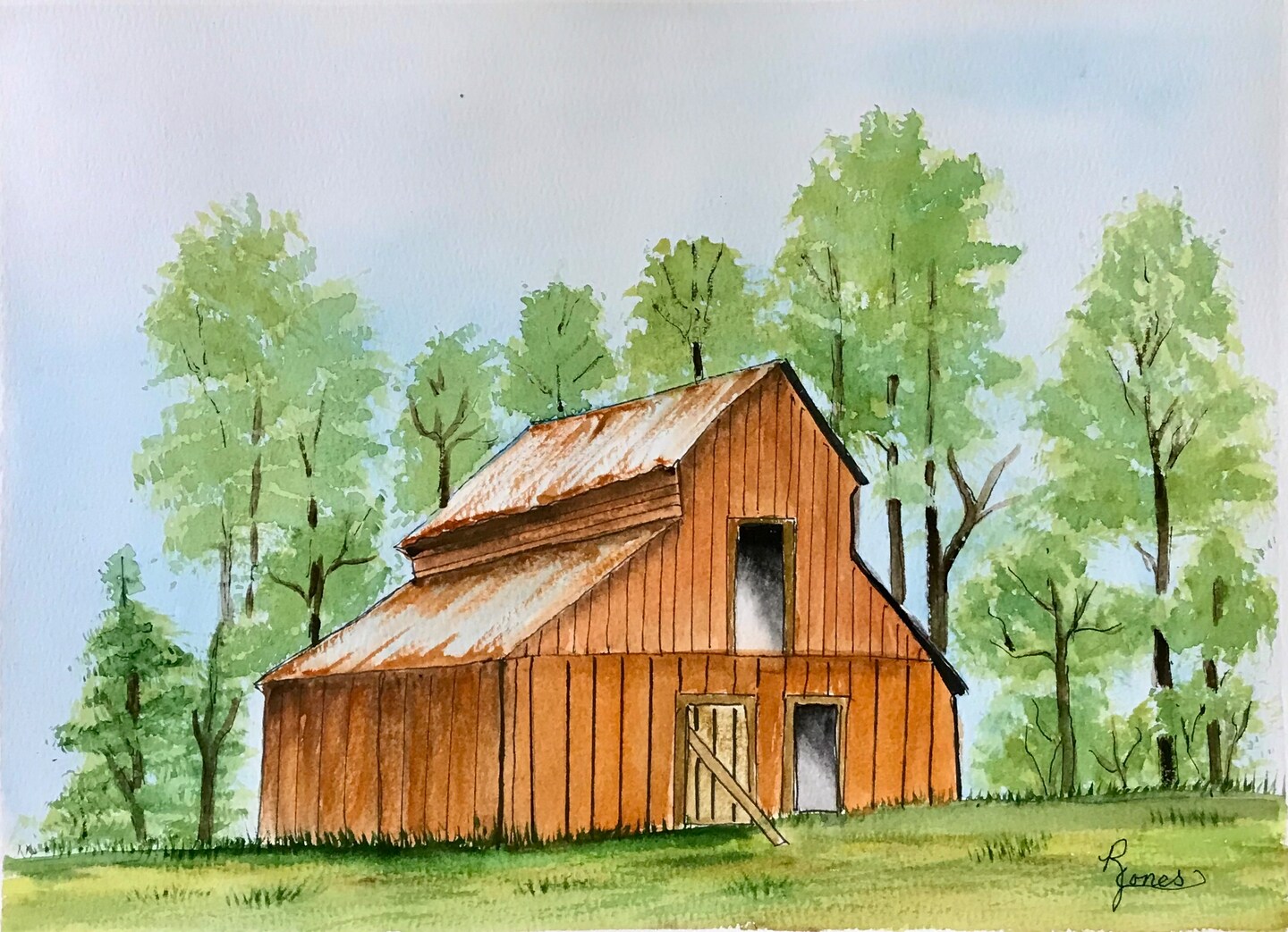 Rustic Barn Watercolor Painting | MakerPlace by Michaels