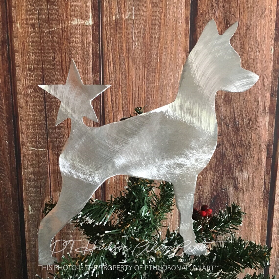 Miniature Pinscher, Dog, Christmas Tree Topper, Holiday Decoration ...