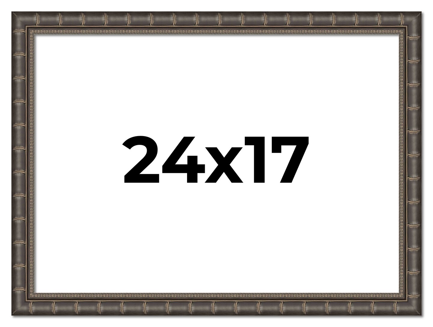 24x17 Modern Bamboo Picture Frame with UV-Resistant Acrylic & Acid Free ...
