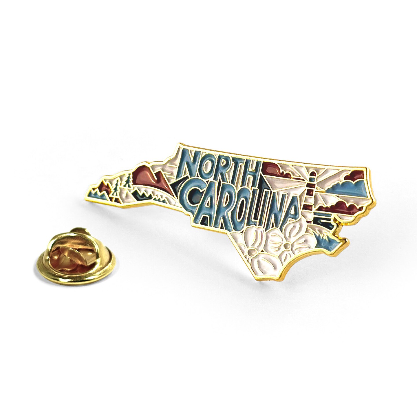State of North Carolina Enamel Lapel Pin, Collectible US State ...
