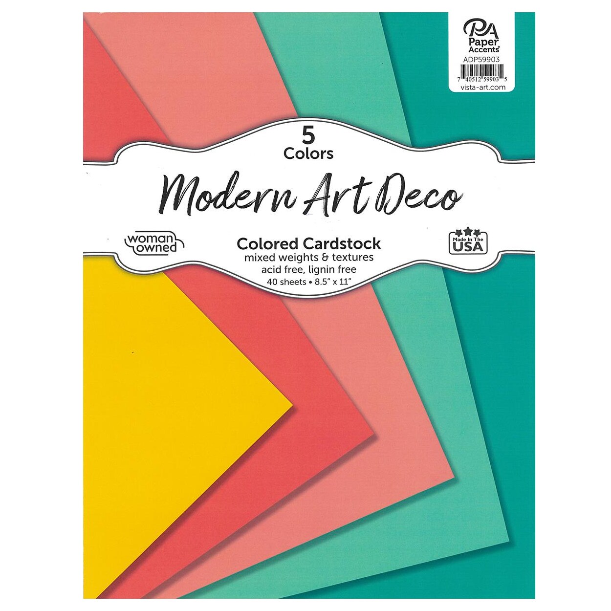 Accent Design Paper Accents Cardstock Variety Pack 8.5x11" 40 Sheets ...