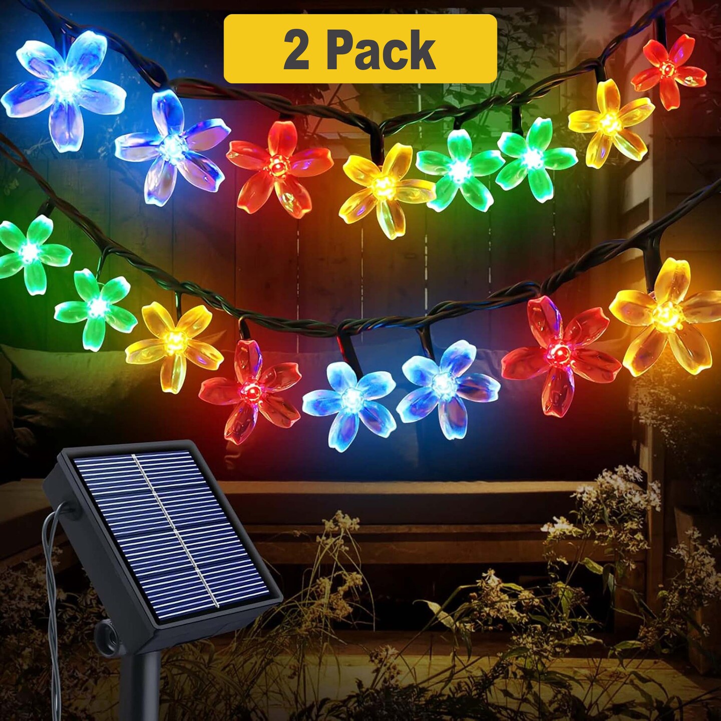 Solar Cherry Blossom String Light 50 LED | Michaels
