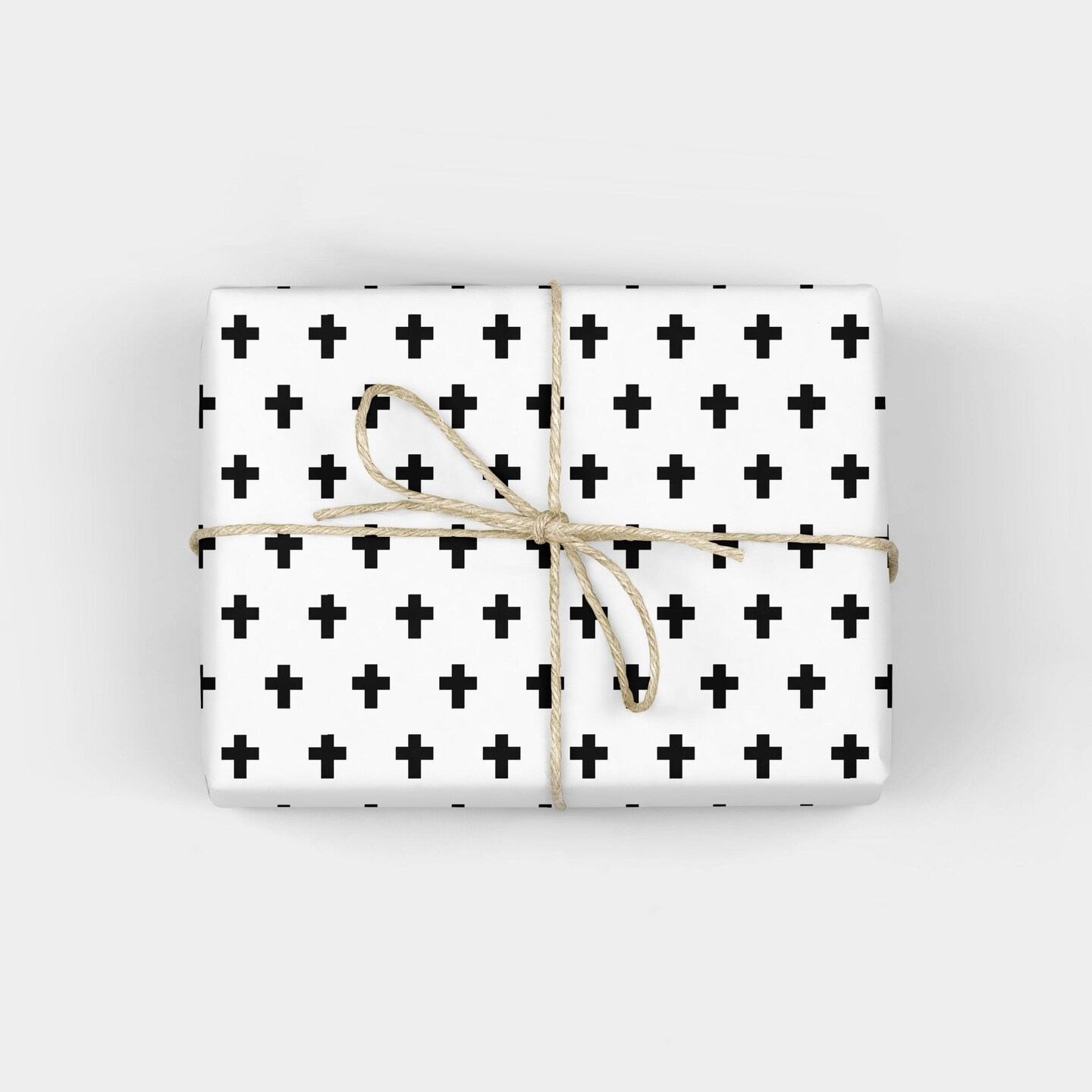 Christmas Cross Black and White Gift Wrap | Michaels