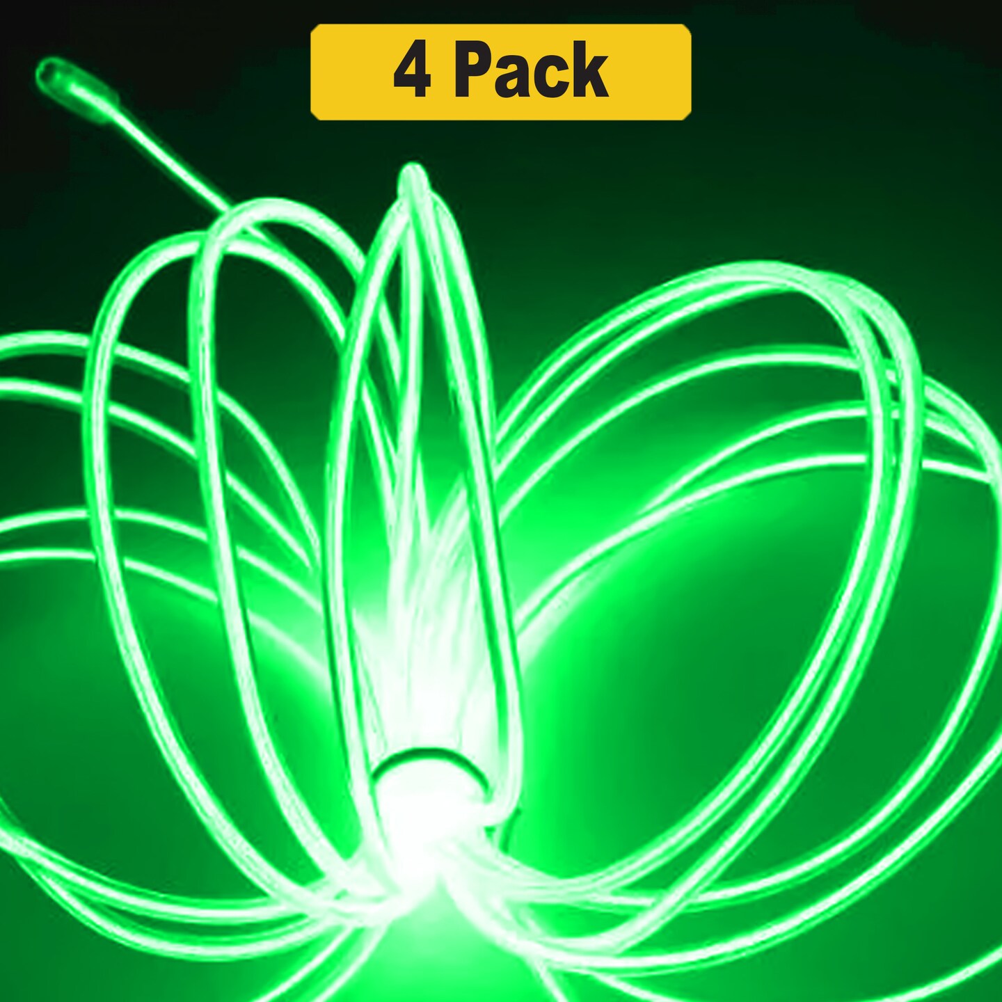 FlexiShine 6ft Neon Glow Wire — Wearable & Fun, Color: Lemon green ...