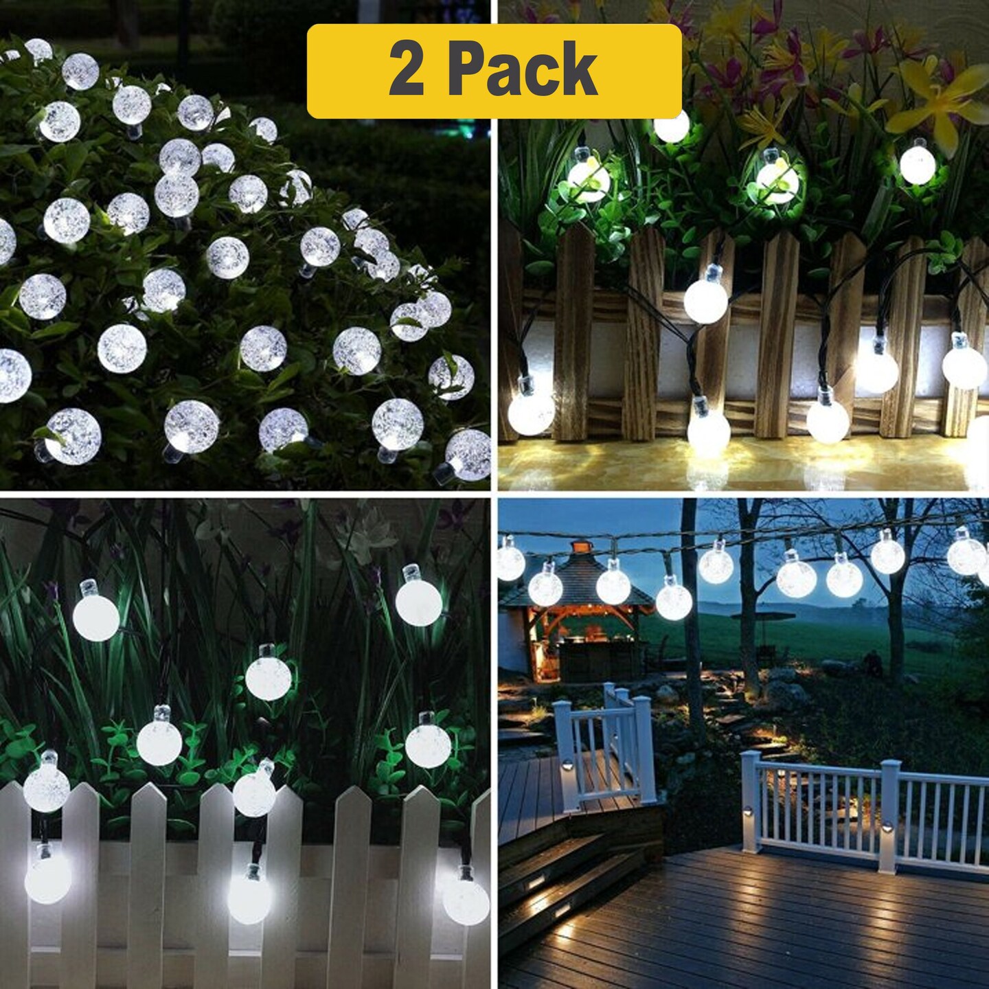 Solar Powered 60 LED Bubble Lights | Michaels