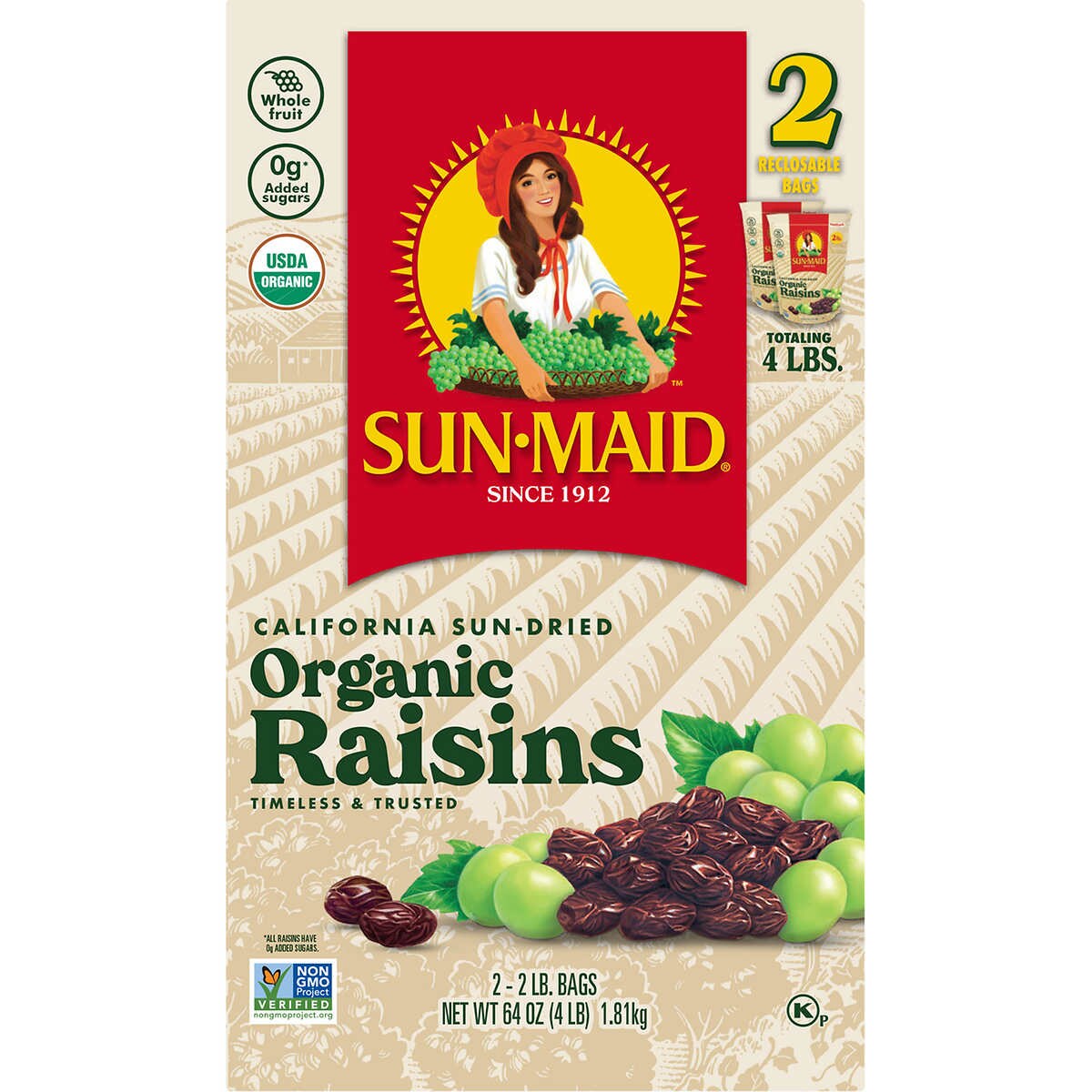 Hardee's California Raisins Sun Maid Organic California Sun-Dried ...