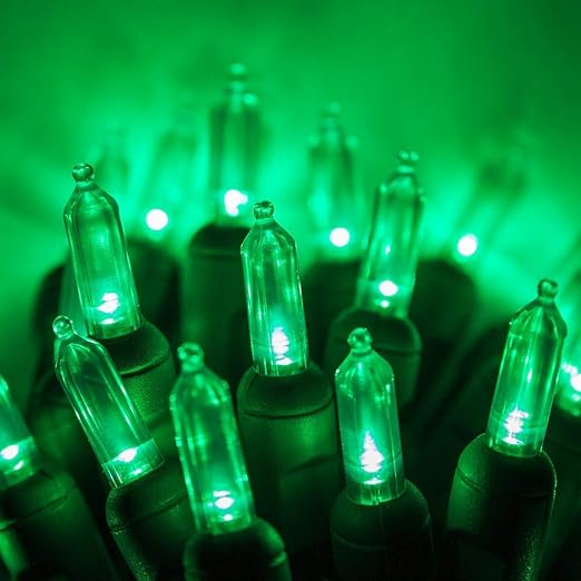 Perfect Holiday 20 LED M5 STRING LIGHTS,4" BULB SPACING,12" LEAD WIRE ...