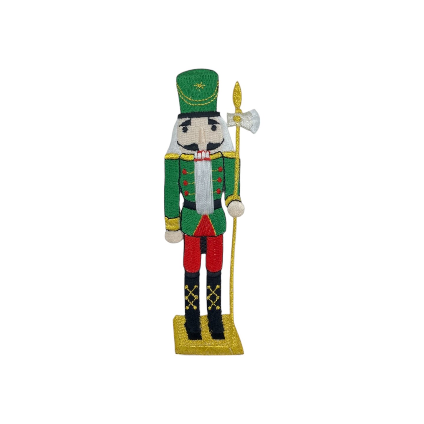 Nutcracker with Staff, Christmas, Toy Soldier, Embroidered, Iron on ...