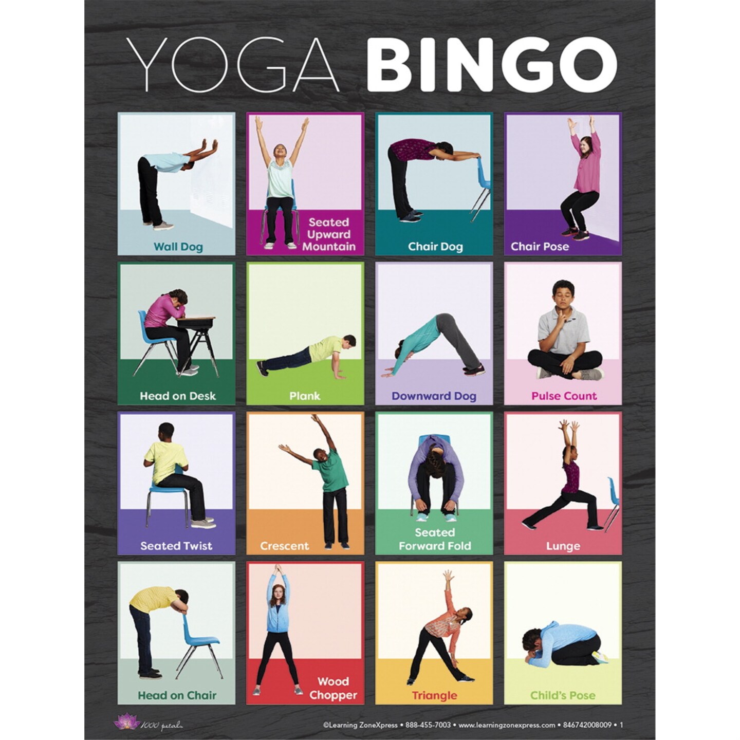 Learning ZonExpress Yoga Bingo Cards | Michaels