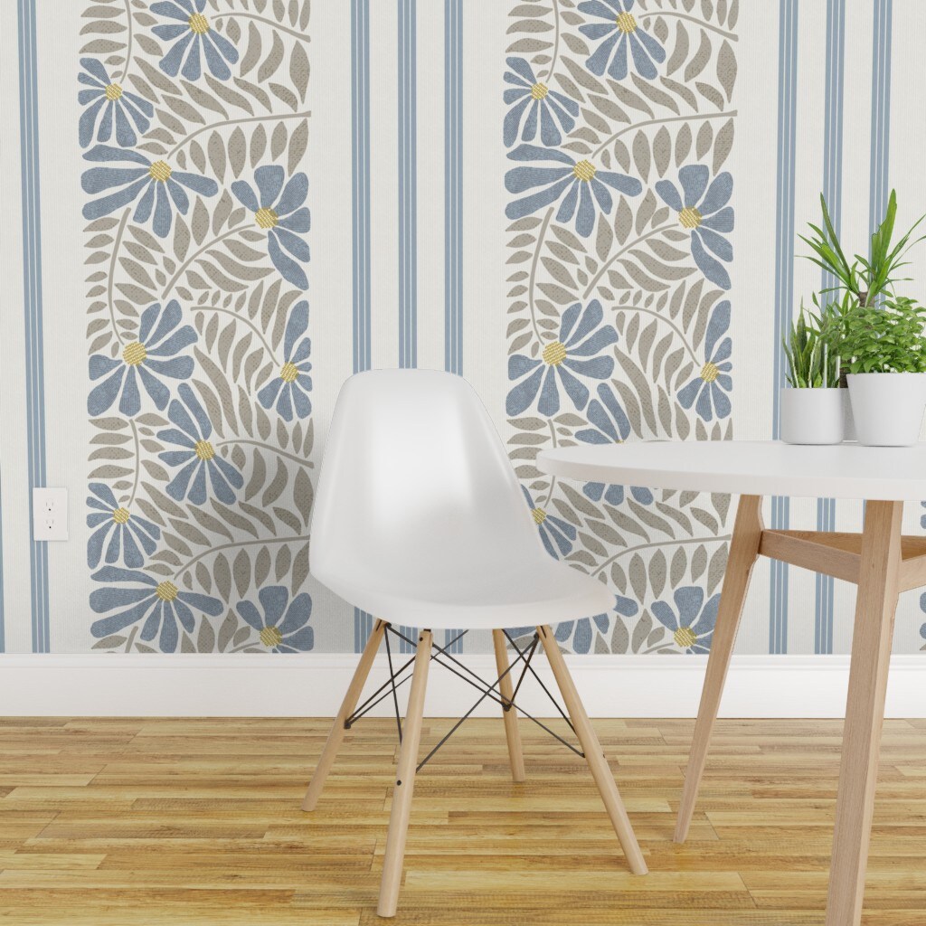 Peel & Stick Wallpaper 2FT Wide Farmhouse Classic Large Custom ...