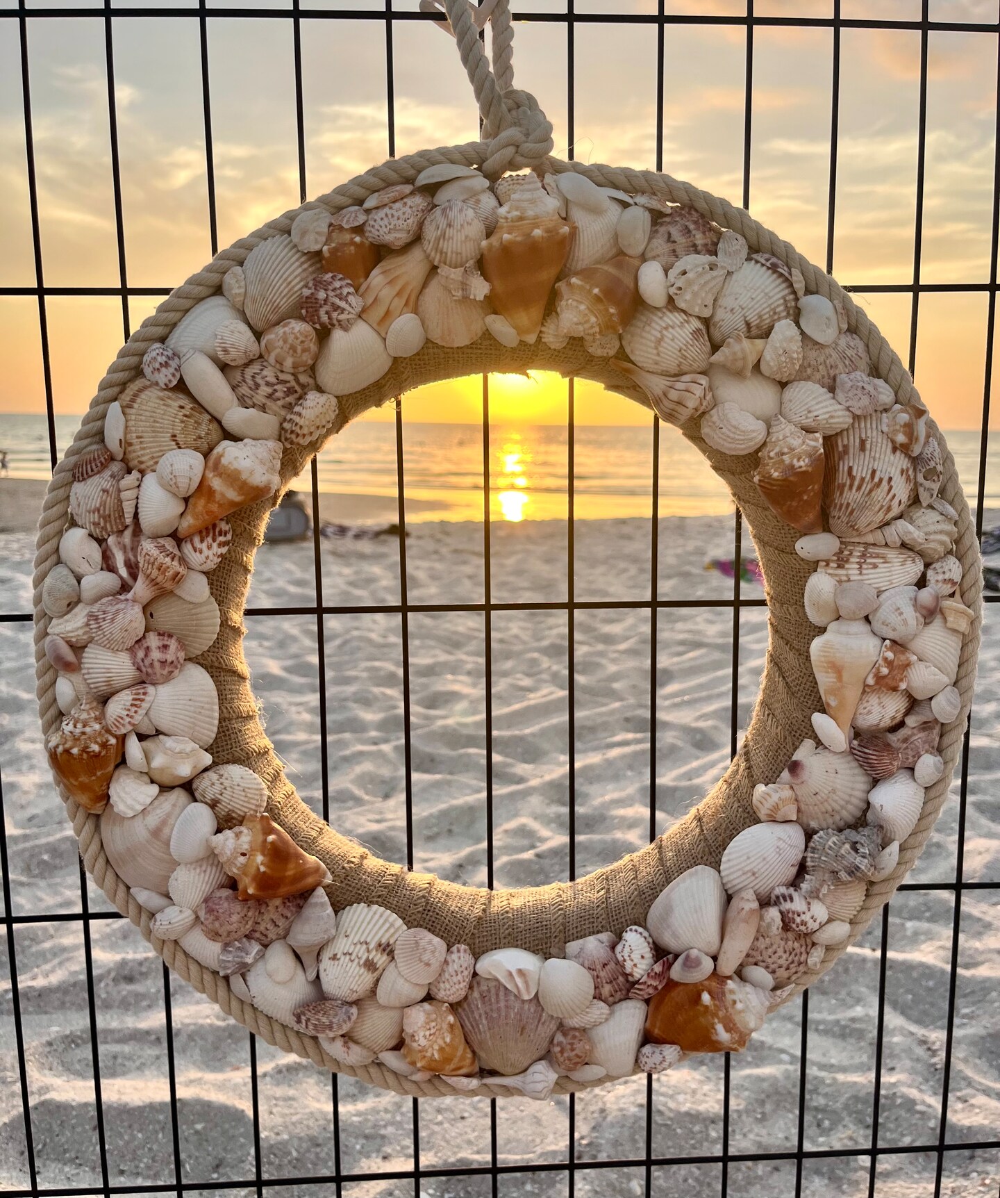 Seashell Wreath; Beach House; Conch Shells; Coastal Decor | MakerPlace ...