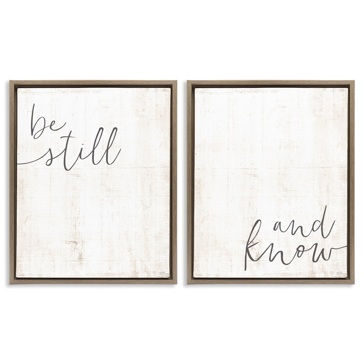 Stupell Industries Be Still & Know Spiritual Calligraphy Framed Floater ...