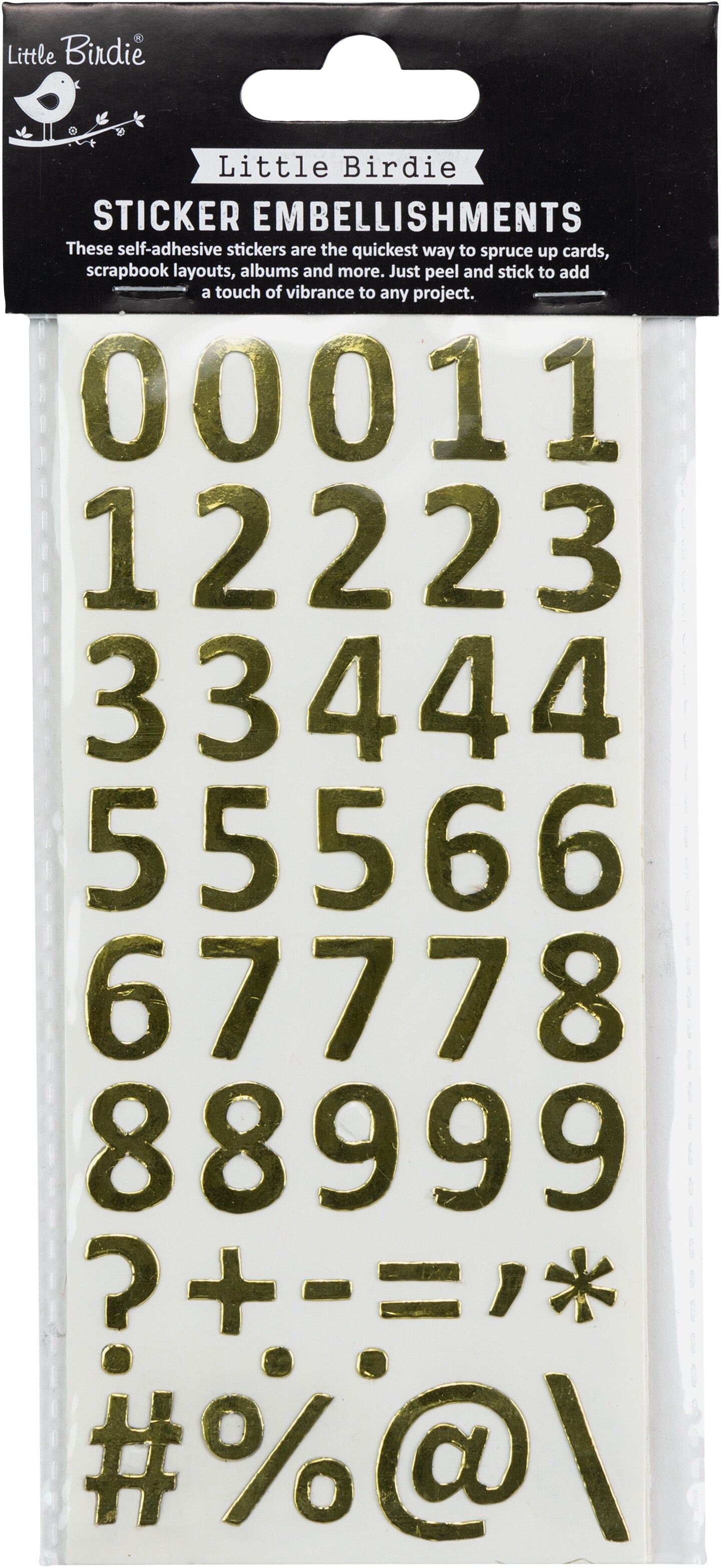 Little Birdie Sticker Sheet-Numbers And Signs | Michaels