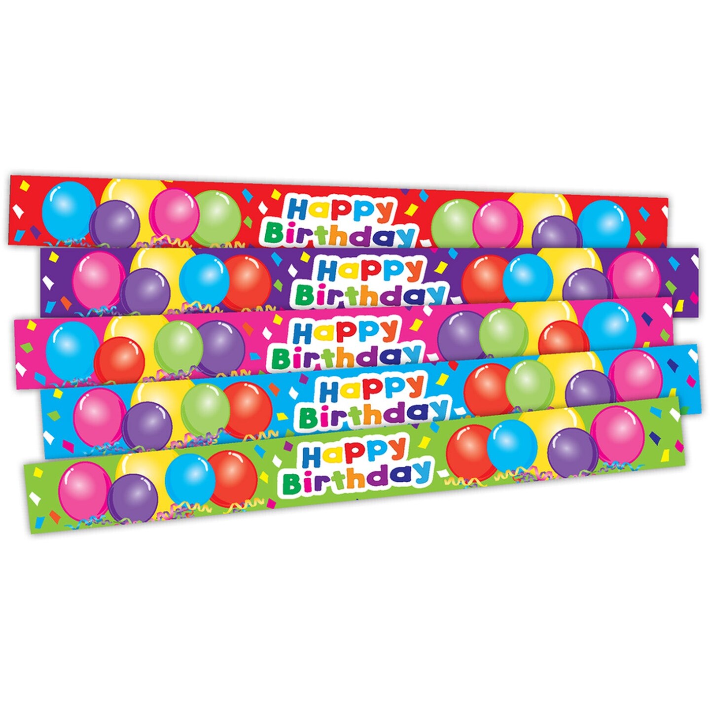 Happy Birthday Balloons Slap Bracelets, 10/Pack | Michaels