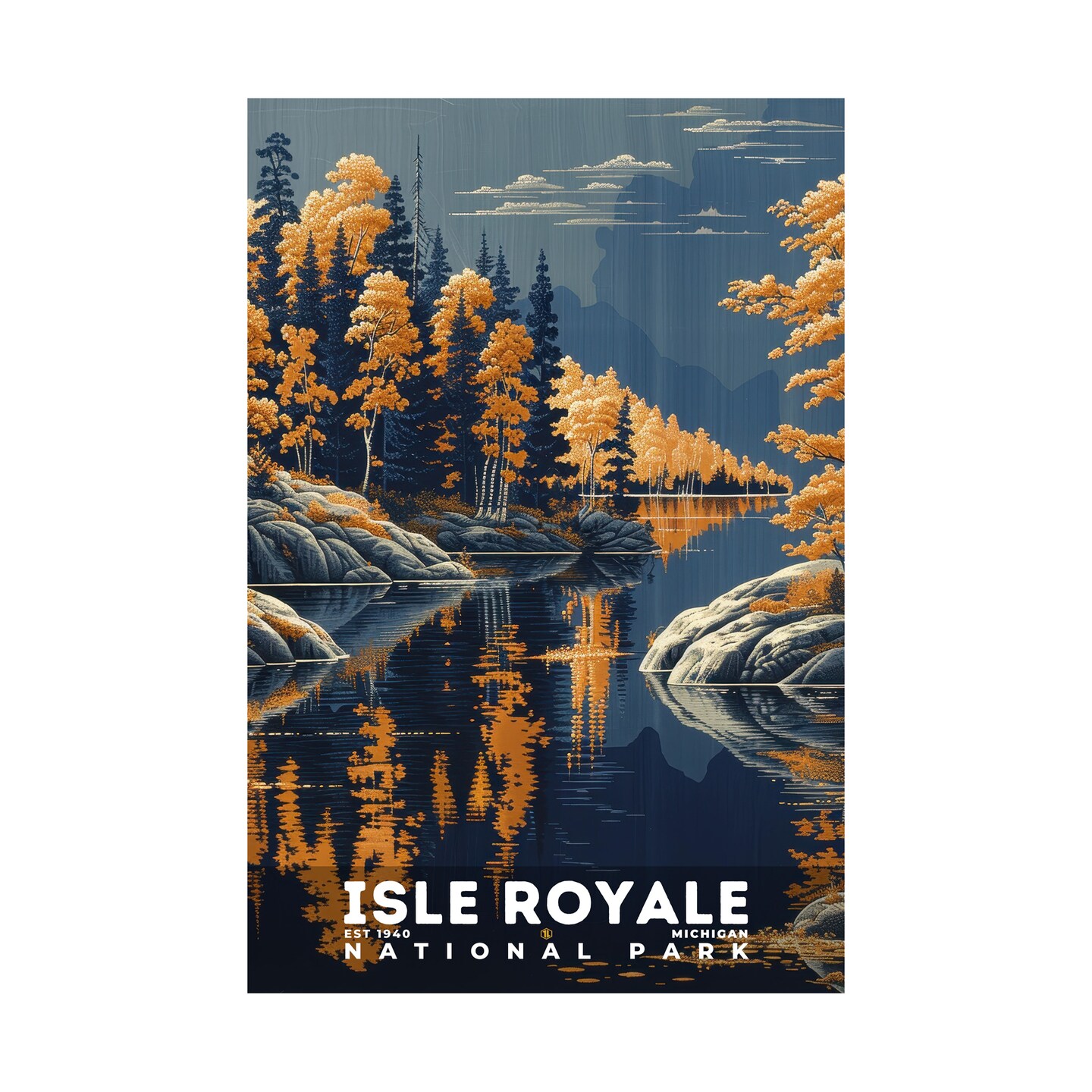 Isle Royale National Park Poster, Travel Art, Office Poster, Home Decor ...