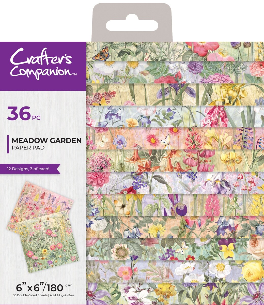 Crafter's Companion Paper Pad 6"X6"-Meadow Garden | Michaels