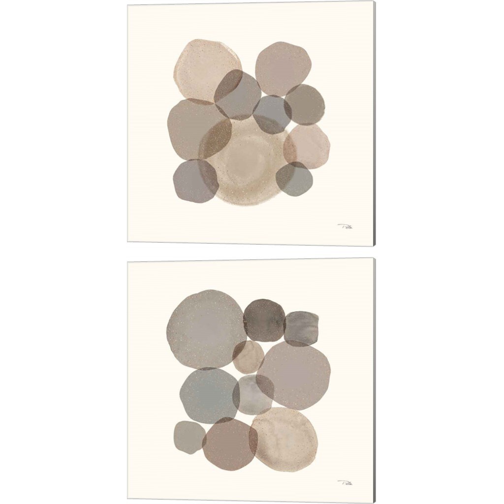 Stone Echoes neutral by Pela 14" x 14" Canvas Wall Art (Set of 2 ...