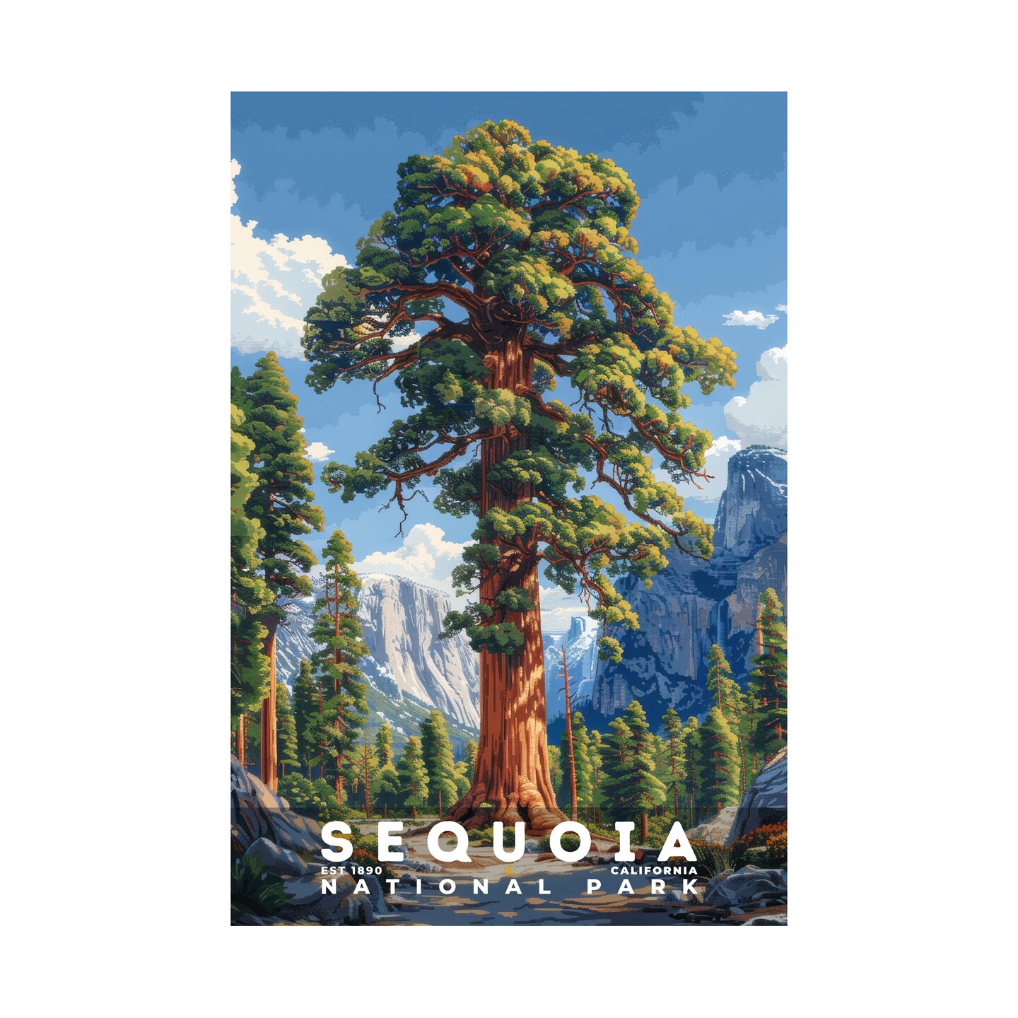 Sequoia National Park Poster, Travel Art, Office Poster, Home Decor ...