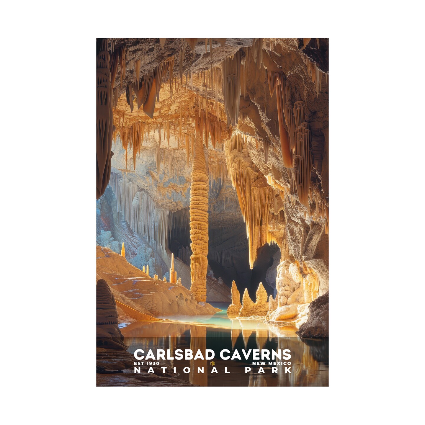 Carlsbad Caverns National Park Poster, Travel Art, Office Poster, Home ...