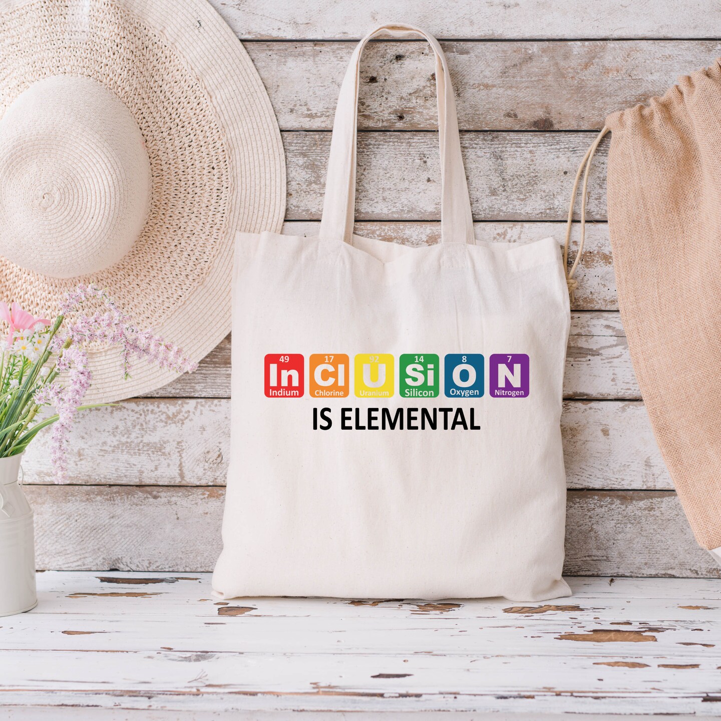 Inclusion is Elemental Canvas Tote, Equality Tote | MakerPlace by Michaels