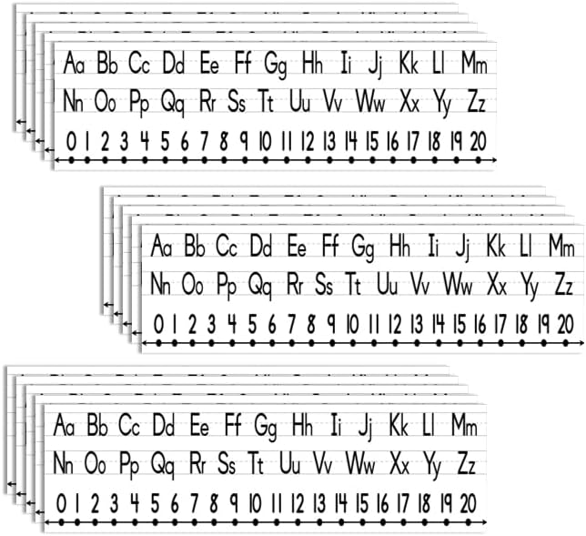 30 Pieces Alphabet and Number Line Desk Strips | Michaels