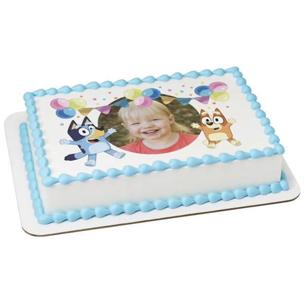 Bluey Party Fun PhotoCake® Edible Image® Frame 1/4 Sheet or Larger ...