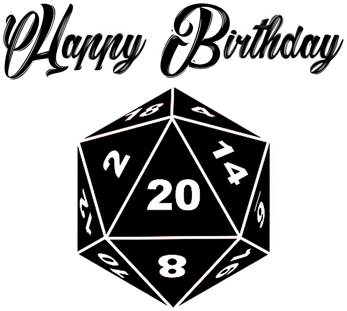 DnD Dice Fantasy Gaming Happy Birthday Party Edible Topper ...