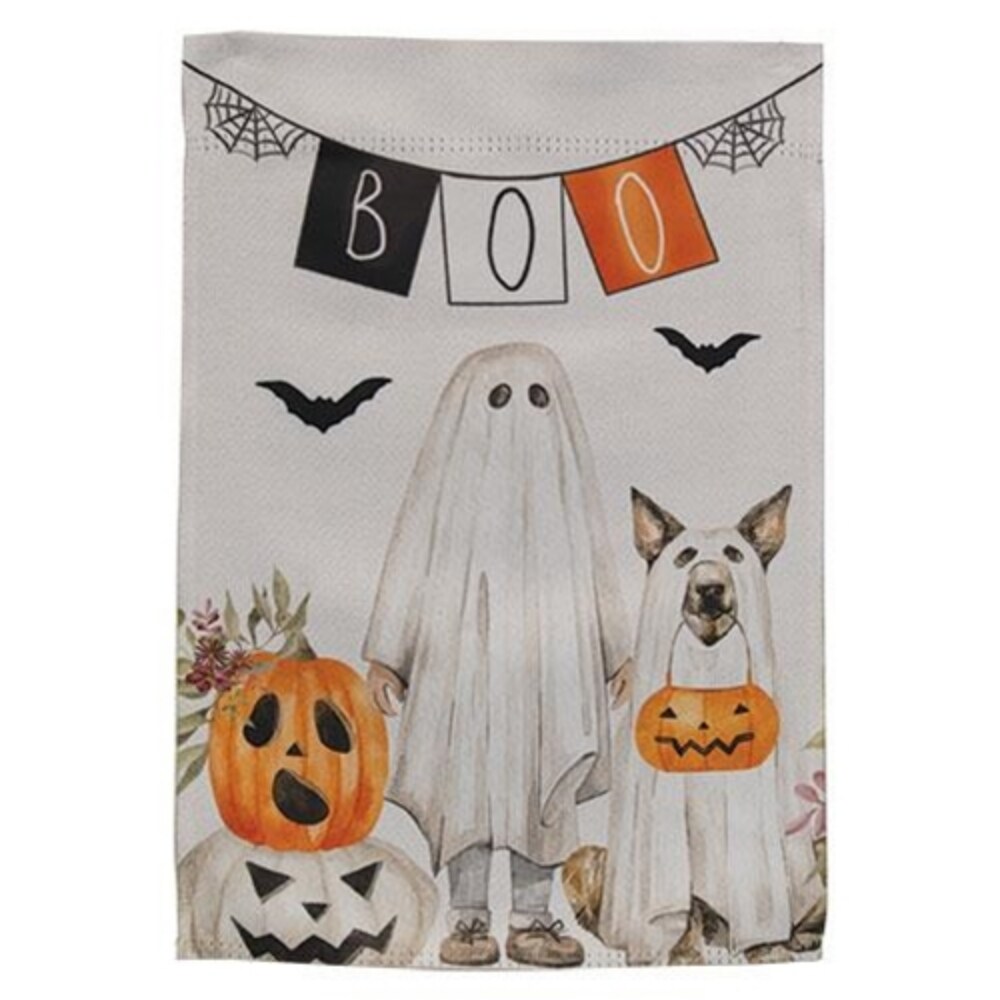 Boo Ghost & Dog Garden Flag | Michaels