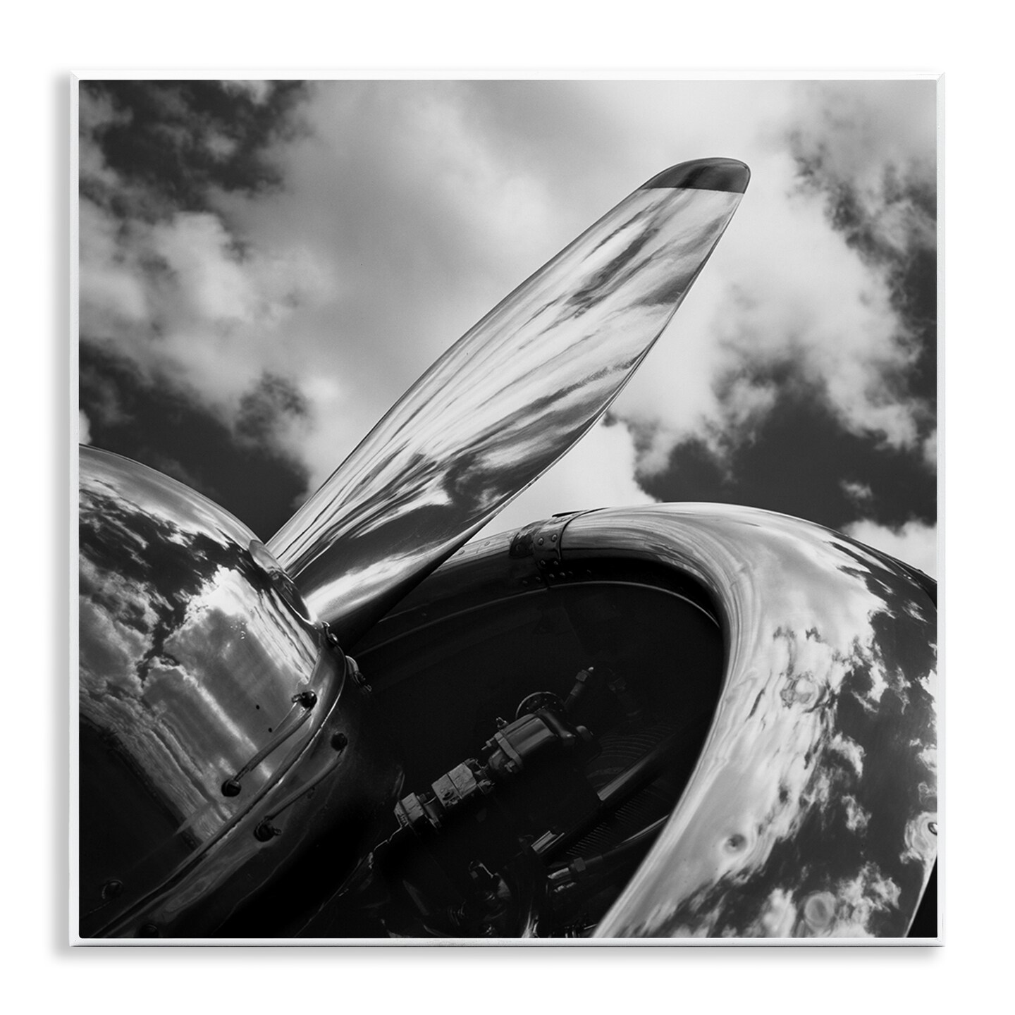 Stupell Industries Propeller with Cloud Reflection Wall Plaque Art ...