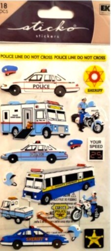 Sticko Police Flat Stickers-18pcs | Michaels