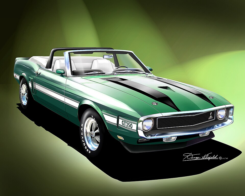 1970 Mustang Shelby GT350 - Anti Establish Mint Green - Art Print by ...