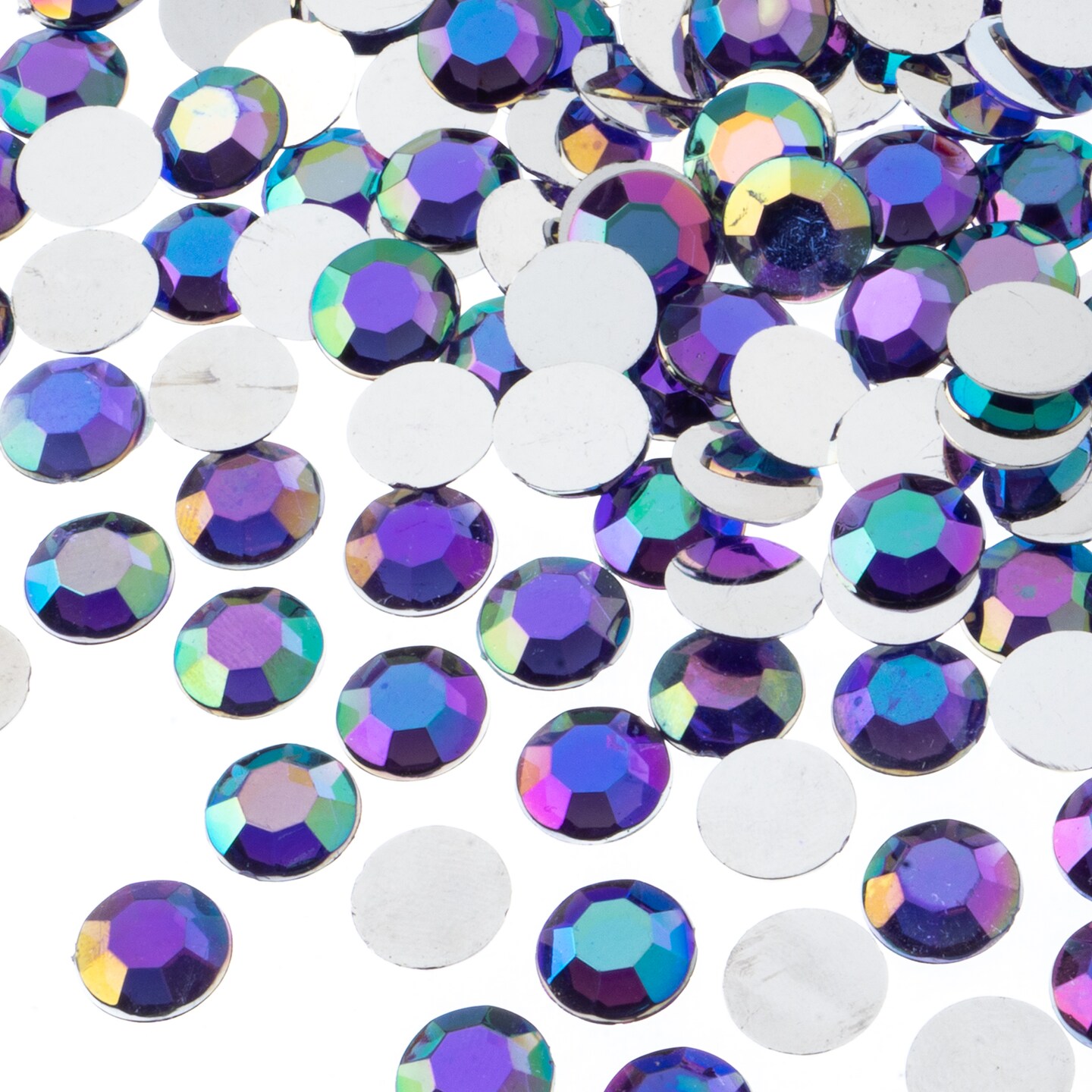 John Bead 10mm (SS45) Round Acrylic Flat Back Rhinestones, 500pcs ...