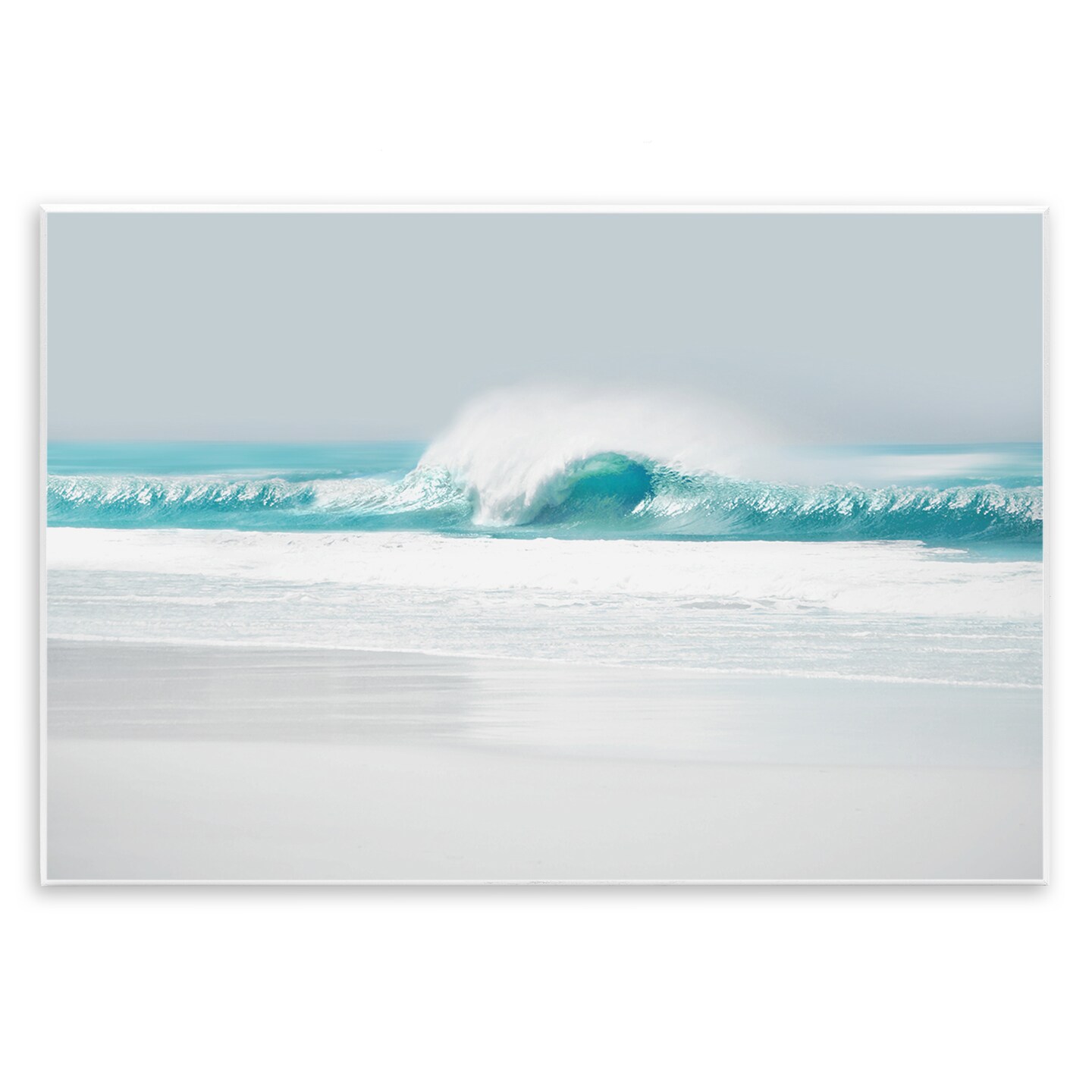 Stupell Industries Rolling Aqua Waves Wall Plaque Art Design by Maggie ...