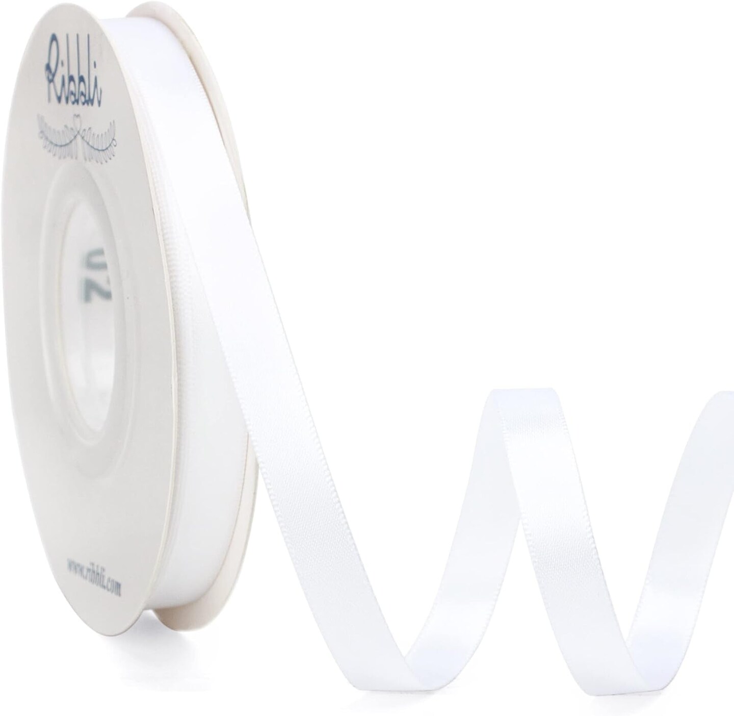 Double Faced White Satin Ribbon,3/8” X Continuous 25 Yards,Fabric ...