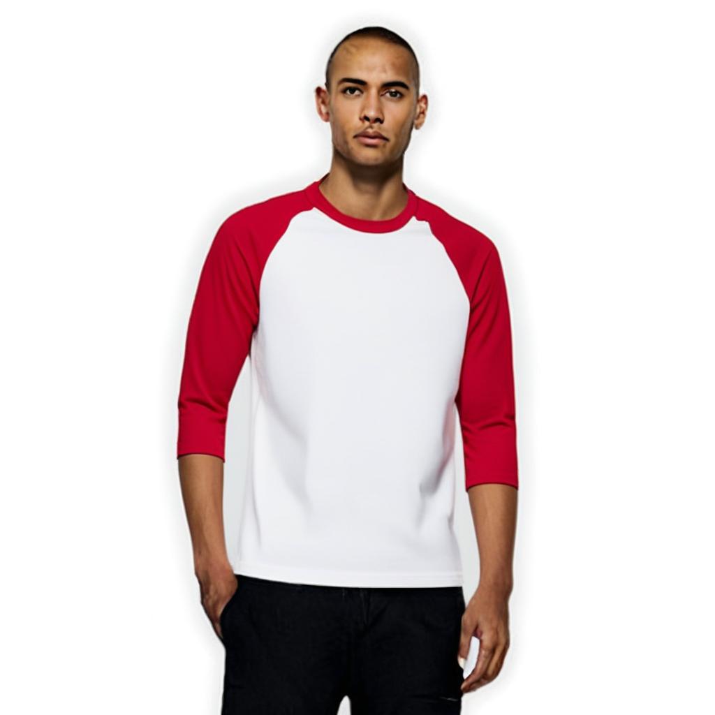 Gildan® Heavy Cotton Raglan Crewneck Three-Quarter Sleeve T-Shirt ...