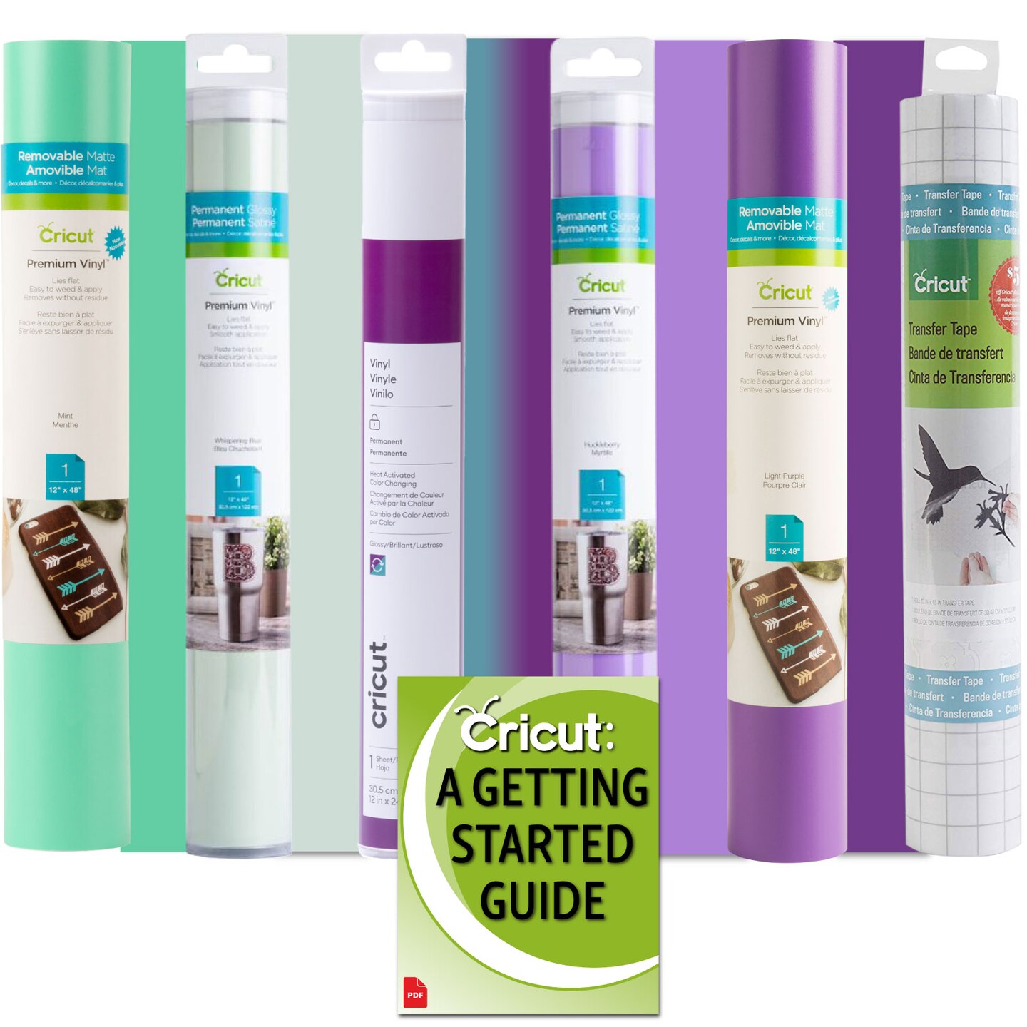 Cricut Premium Glossy Vinyl Adhesive Rolls, Purple Galaxy | Michaels