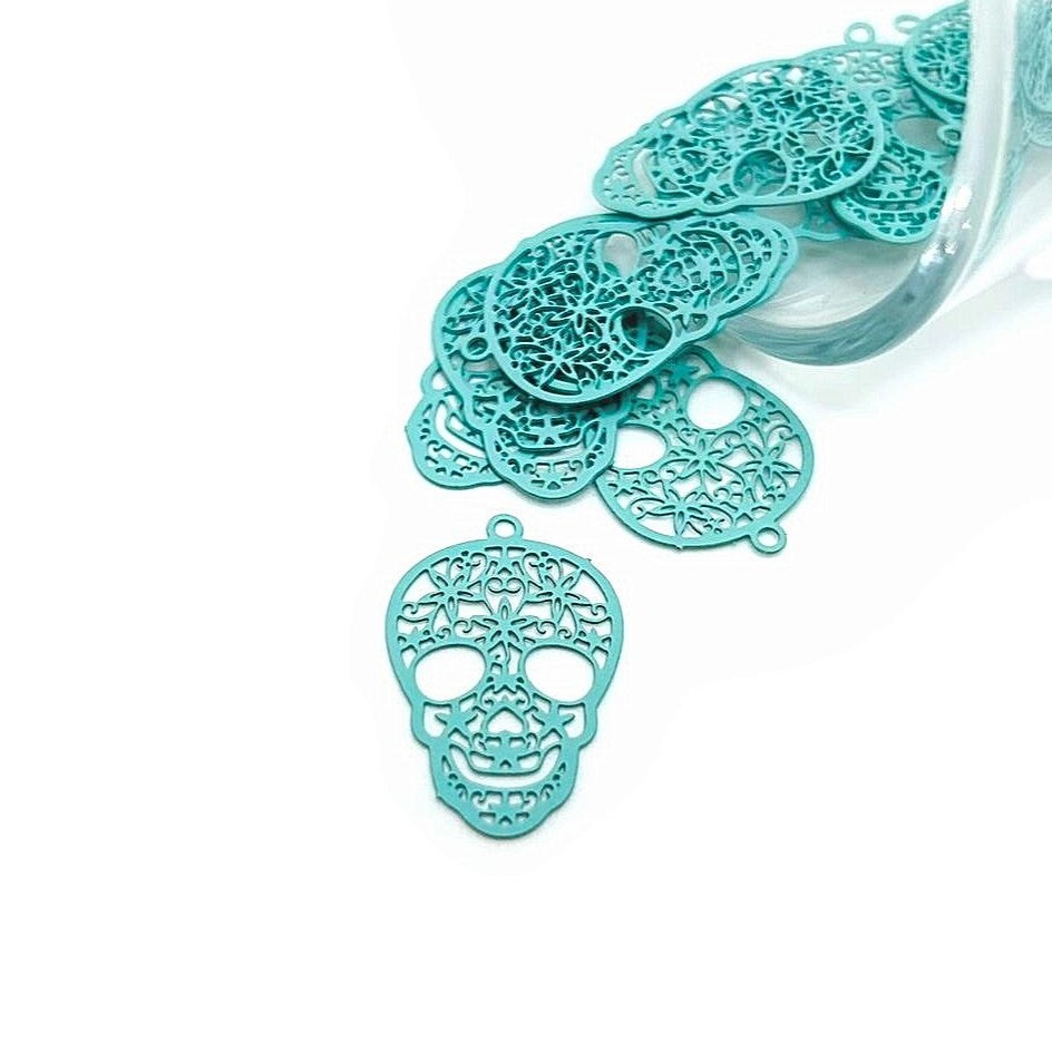 1, 4, 20 or 50 Pieces: Light Blue Sugar Skull Day of the Dead Dia De ...