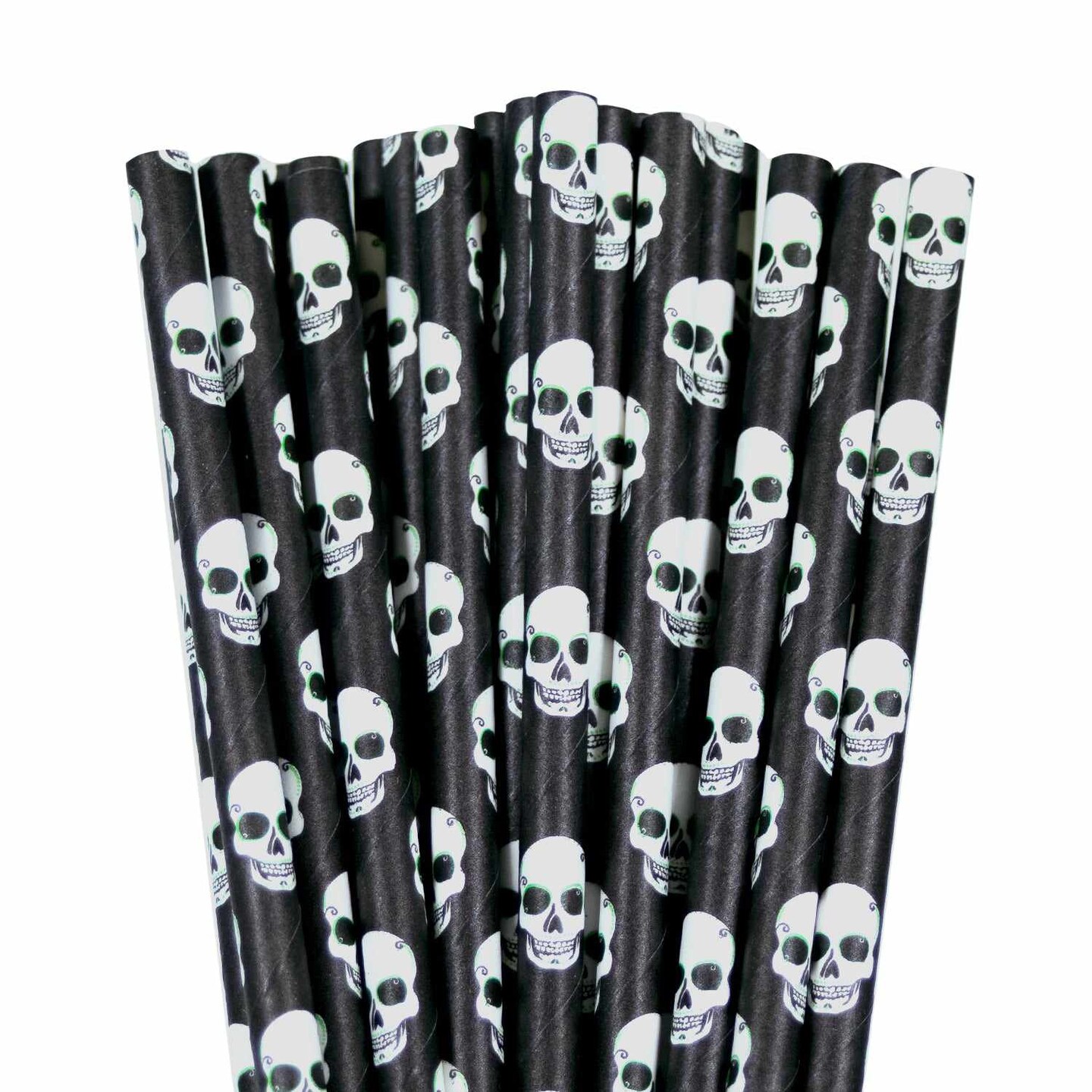 Black Skull Halloween Paper Straws | Michaels